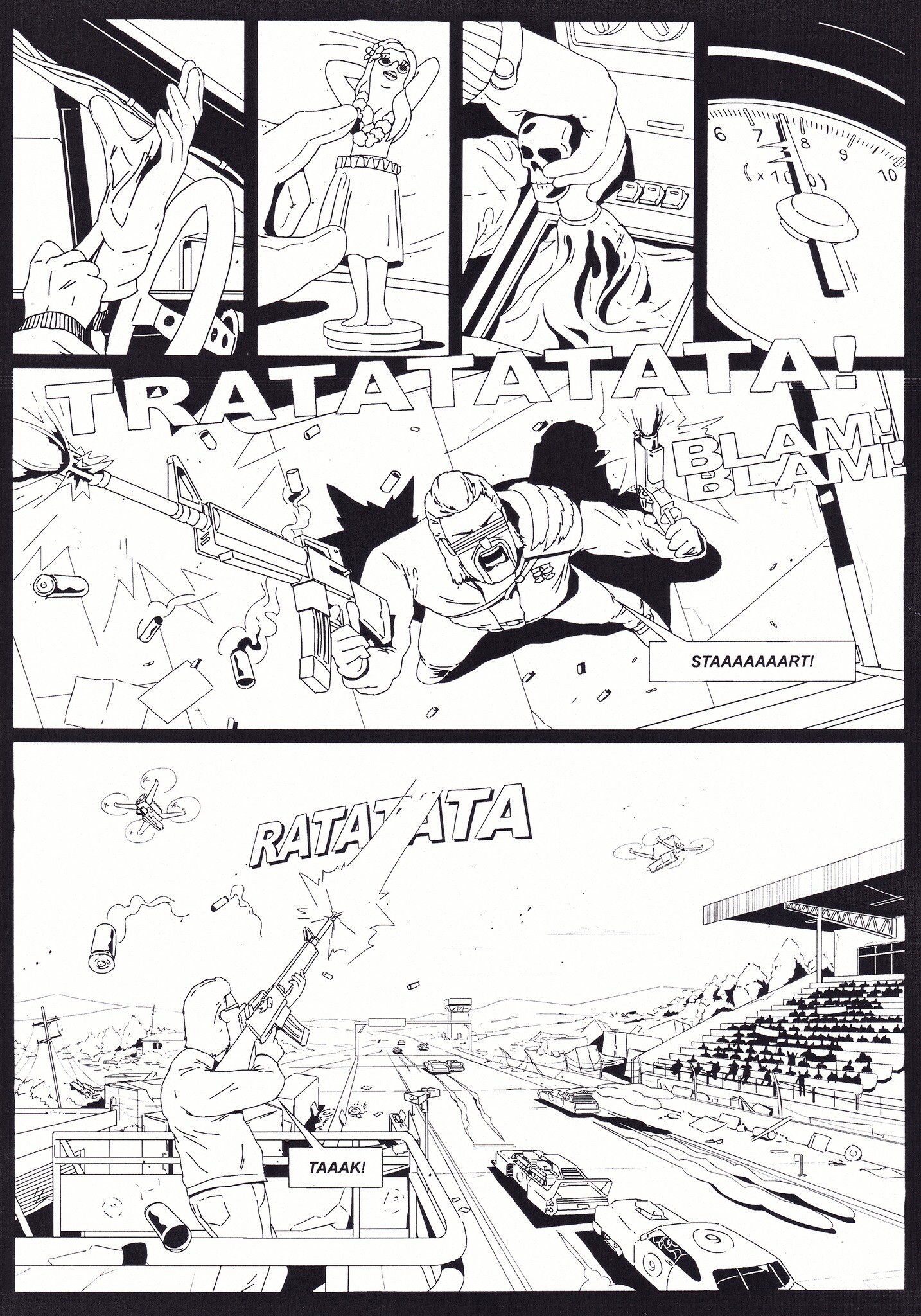 Krzysztof Nowak - FUTURO DARKO: The Race Comic (WIP)