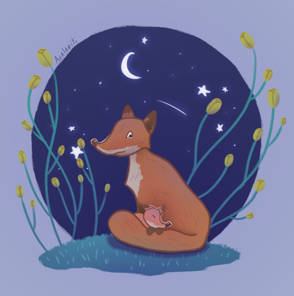 ArtStation - Night Foxes