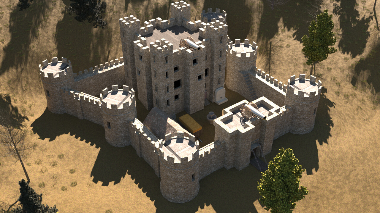 ArtStation - A castle in the forest