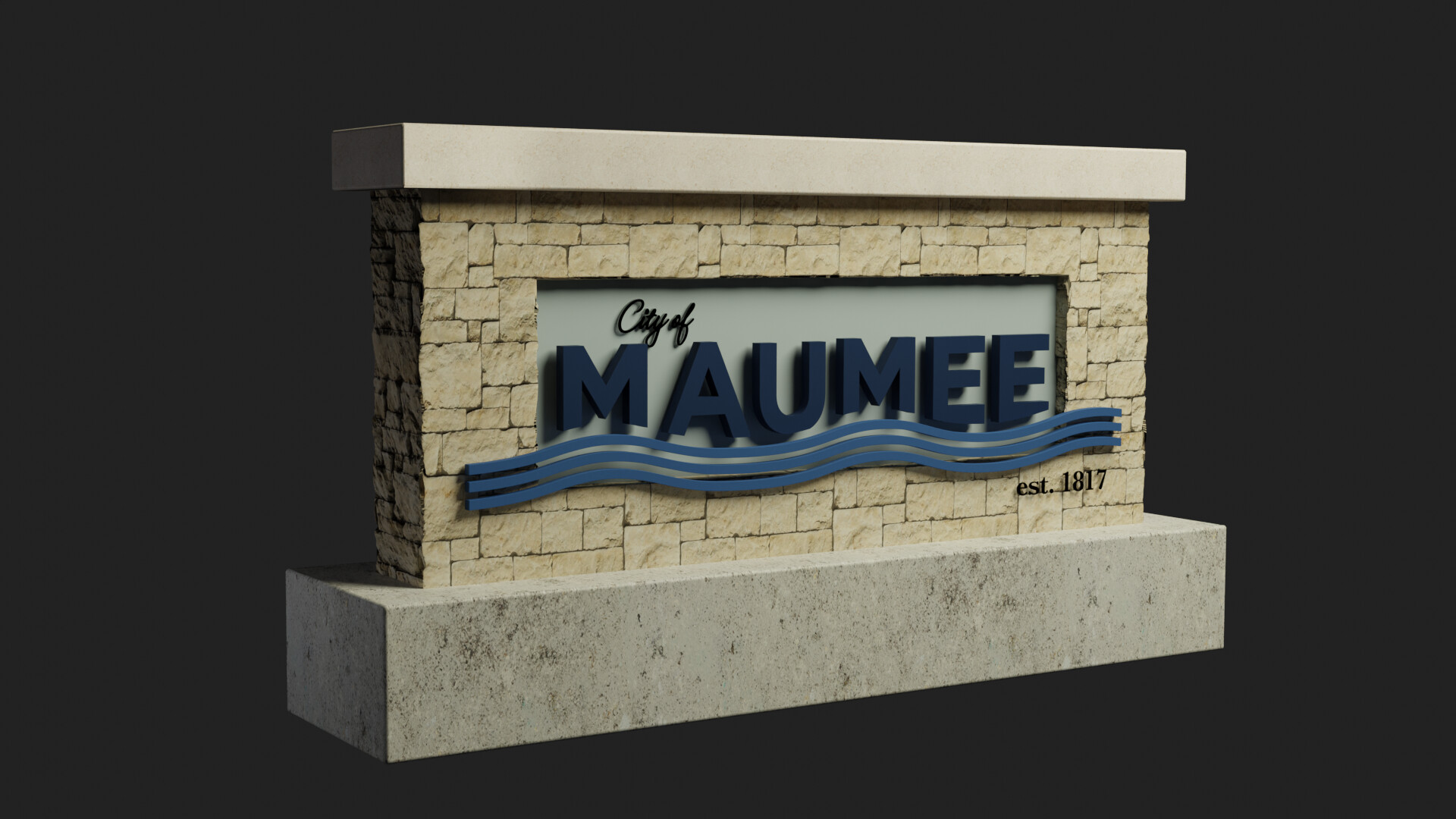 J Allen Bond - Signage - 2023 Maumee Gateway Project, Sign A