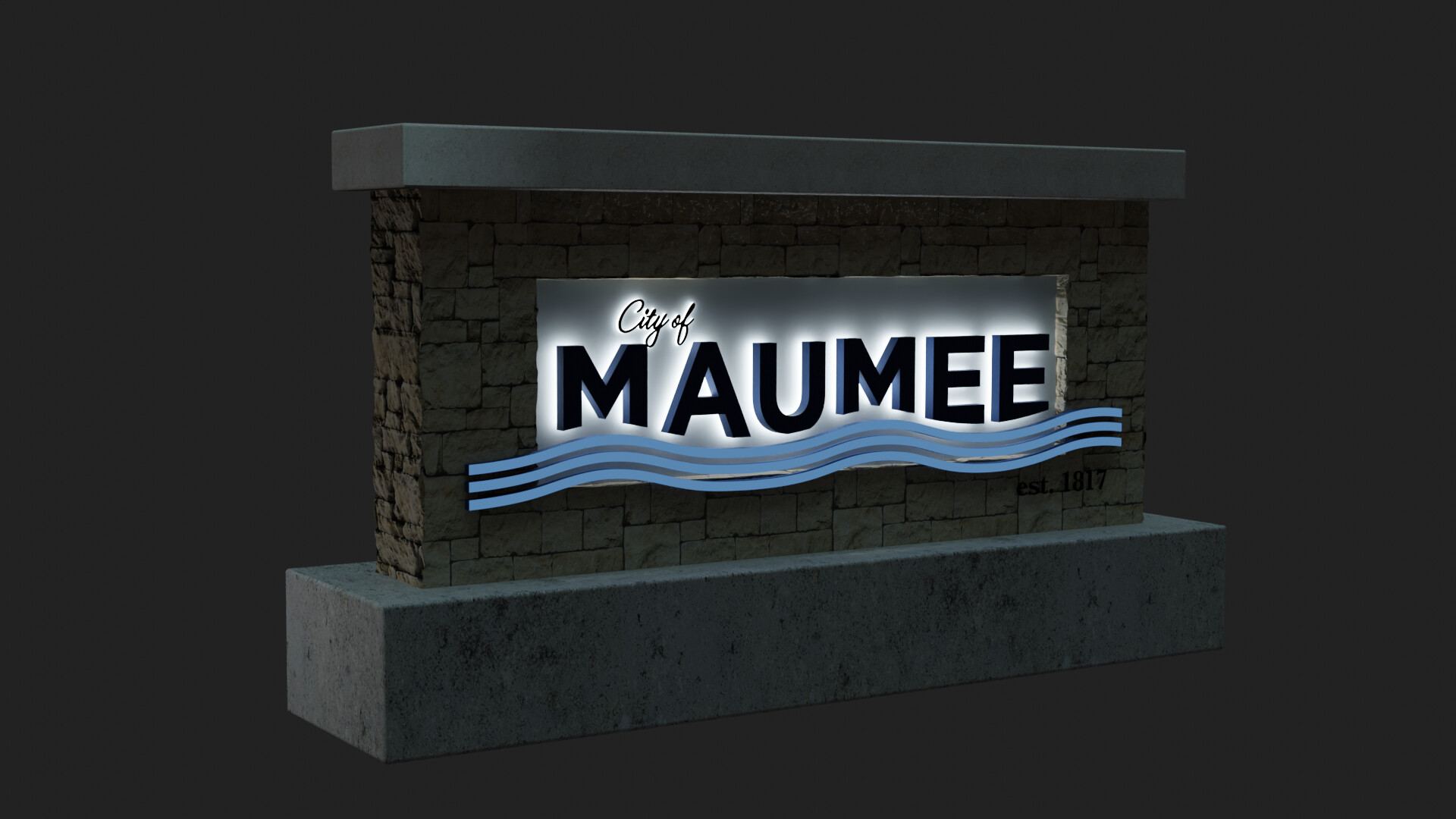 J Allen Bond - Signage - 2023 Maumee Gateway Project, Sign A