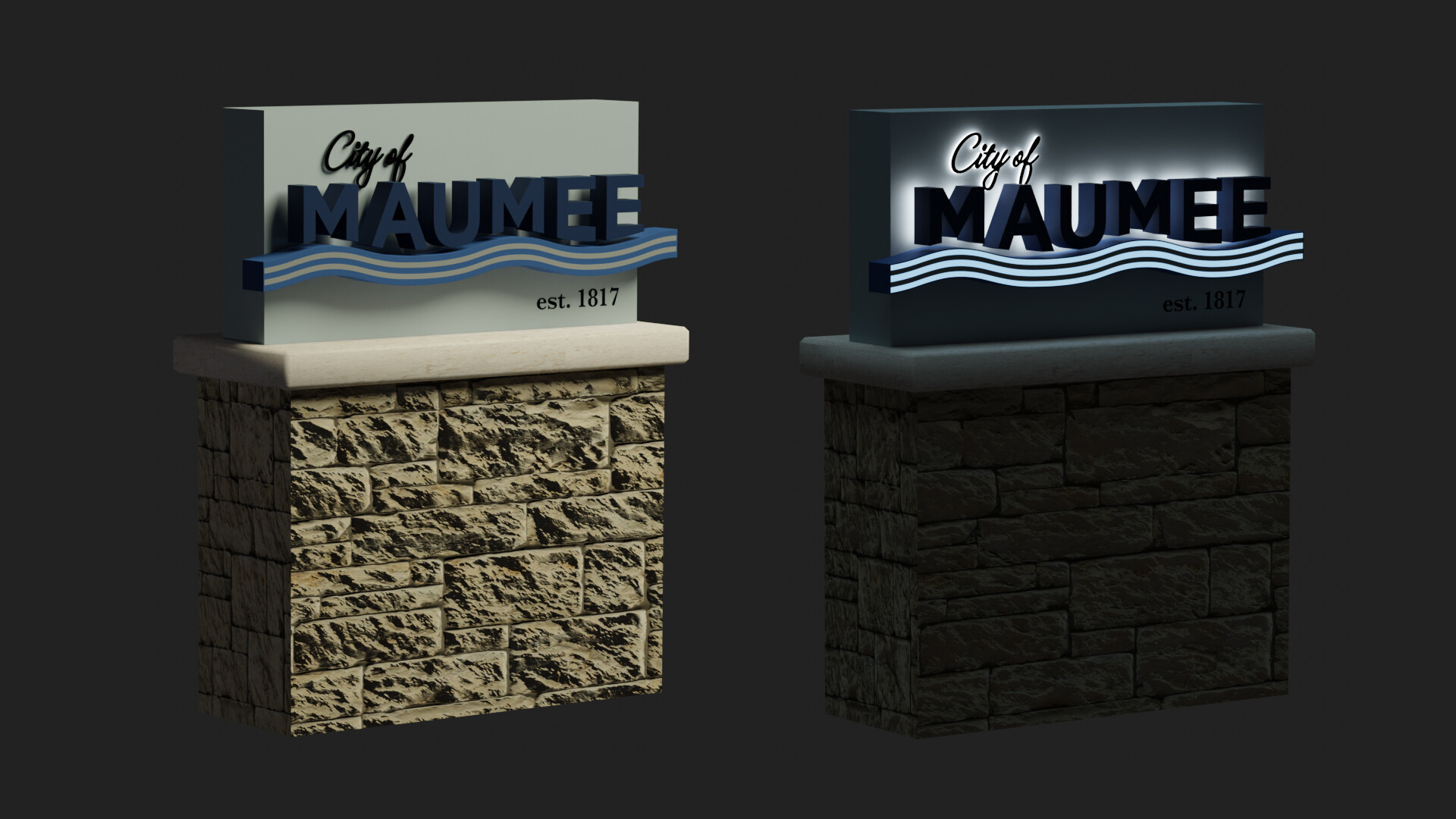 J Allen Bond - Signage - 2023 Maumee Gateway Project, Sign B