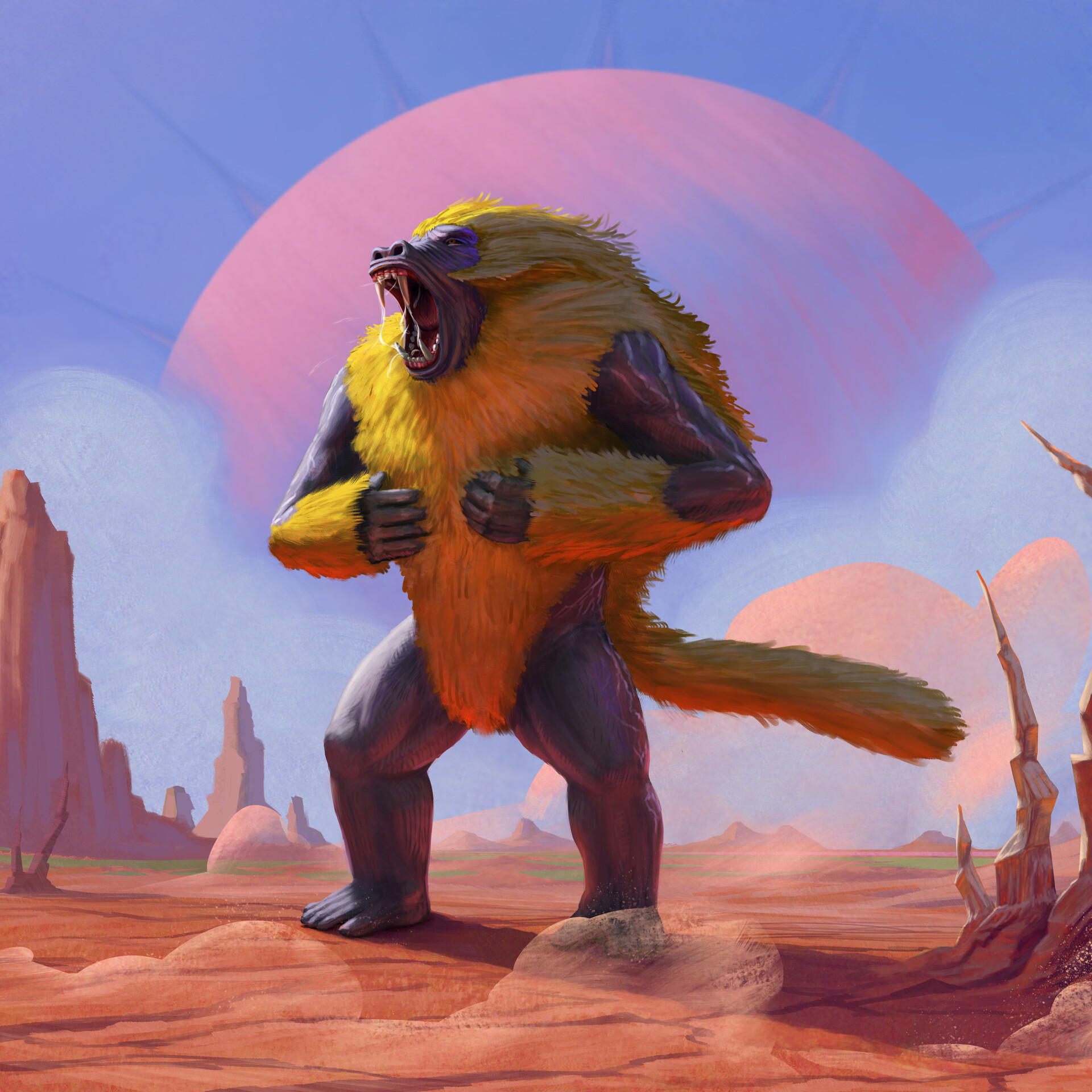 ArtStation - The Sun Ape - Creature Concept