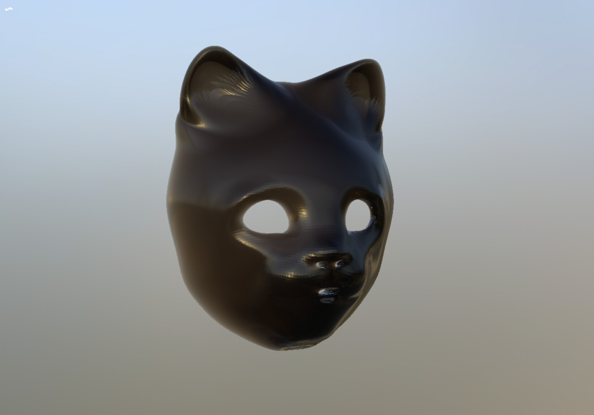 ArtStation - Smokey Quartz cat mask 3D model