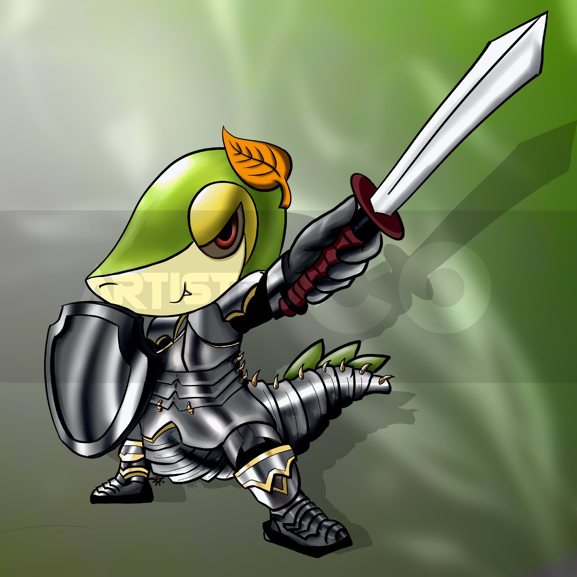 ArtStation - Dragon-born chibi warrior
