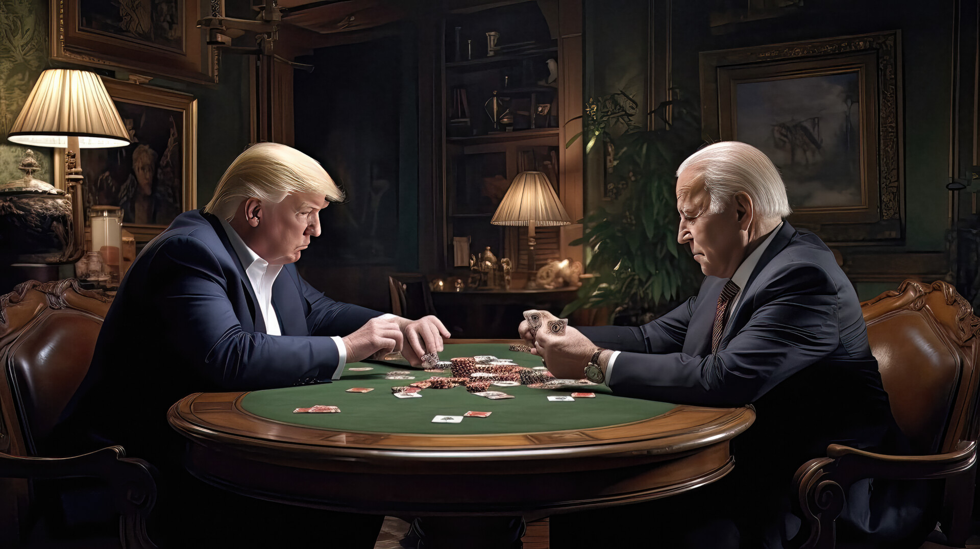 Bonk AI Art - Donald Trump & Joe Biden KISS, Have Fun