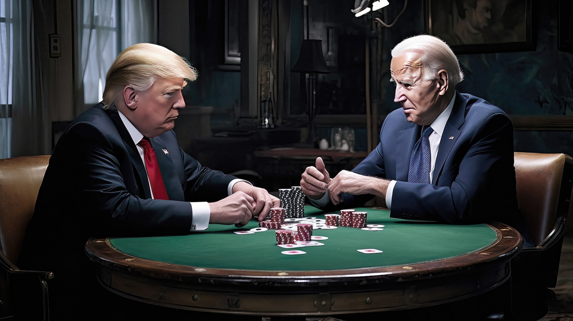 Bonk AI Art - Donald Trump & Joe Biden KISS, Have Fun