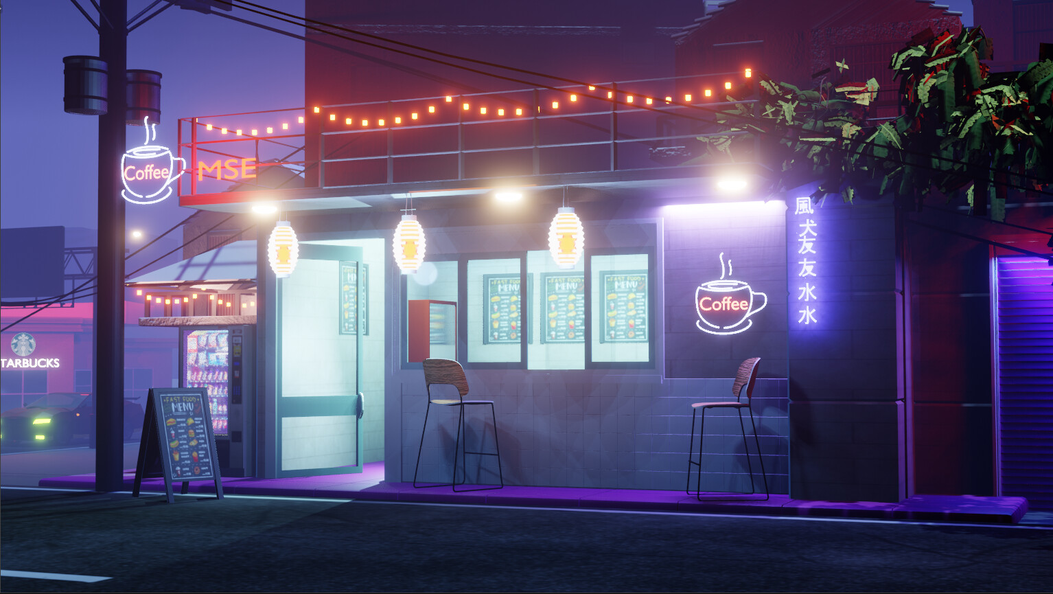 ArtStation - Blender Japanese Cafe ☕︎.