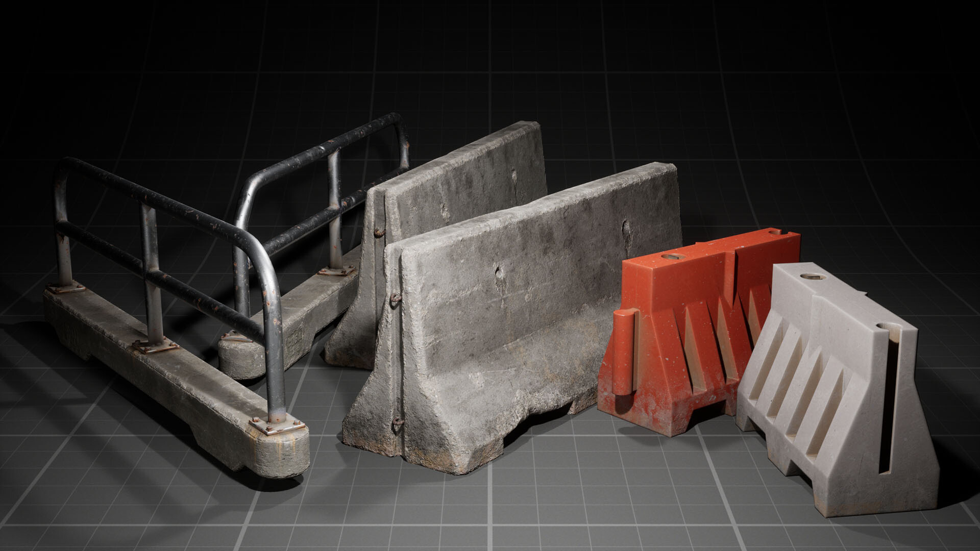 ArtStation - Used Road Props batch02 low-poly