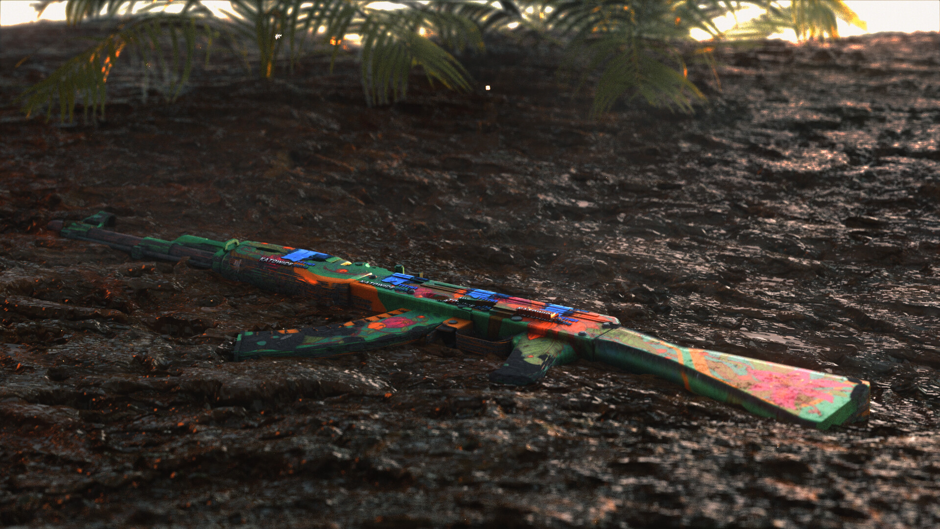 ArtStation - AK-47 Wild Lotus Render