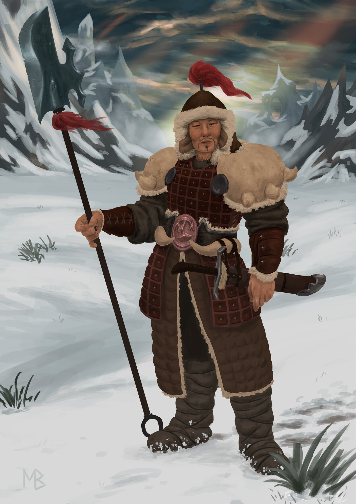 ArtStation - Mongolian monster hunter