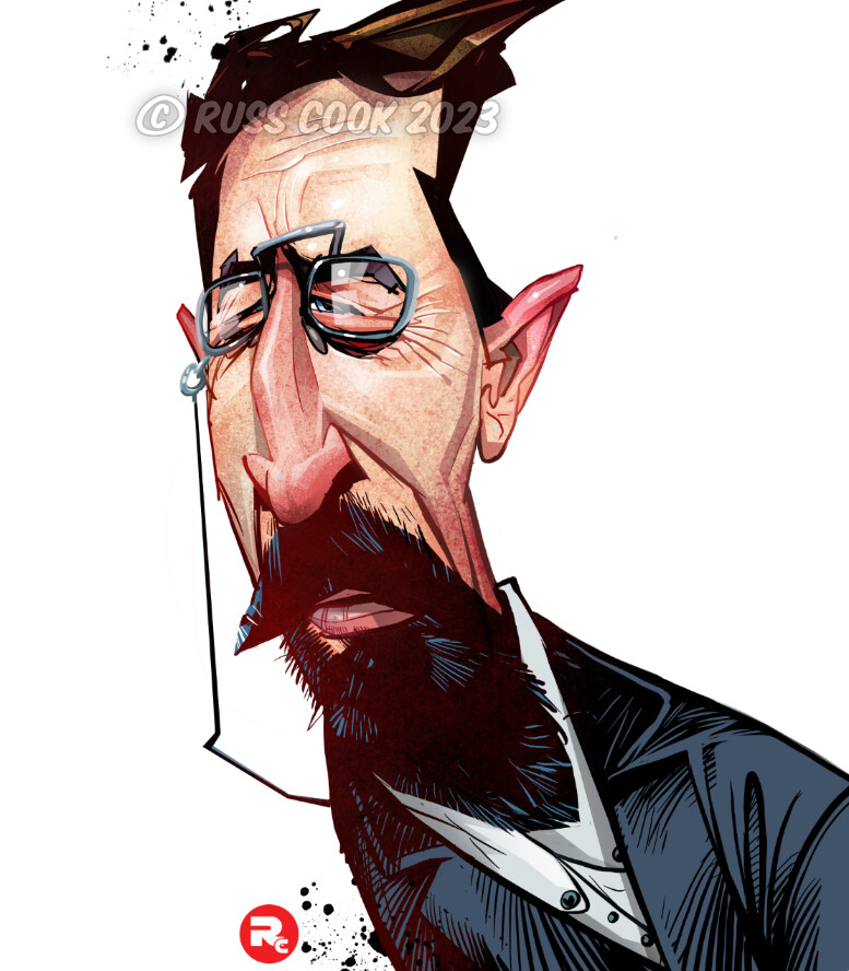 ArtStation - Anton Chekhov Caricature