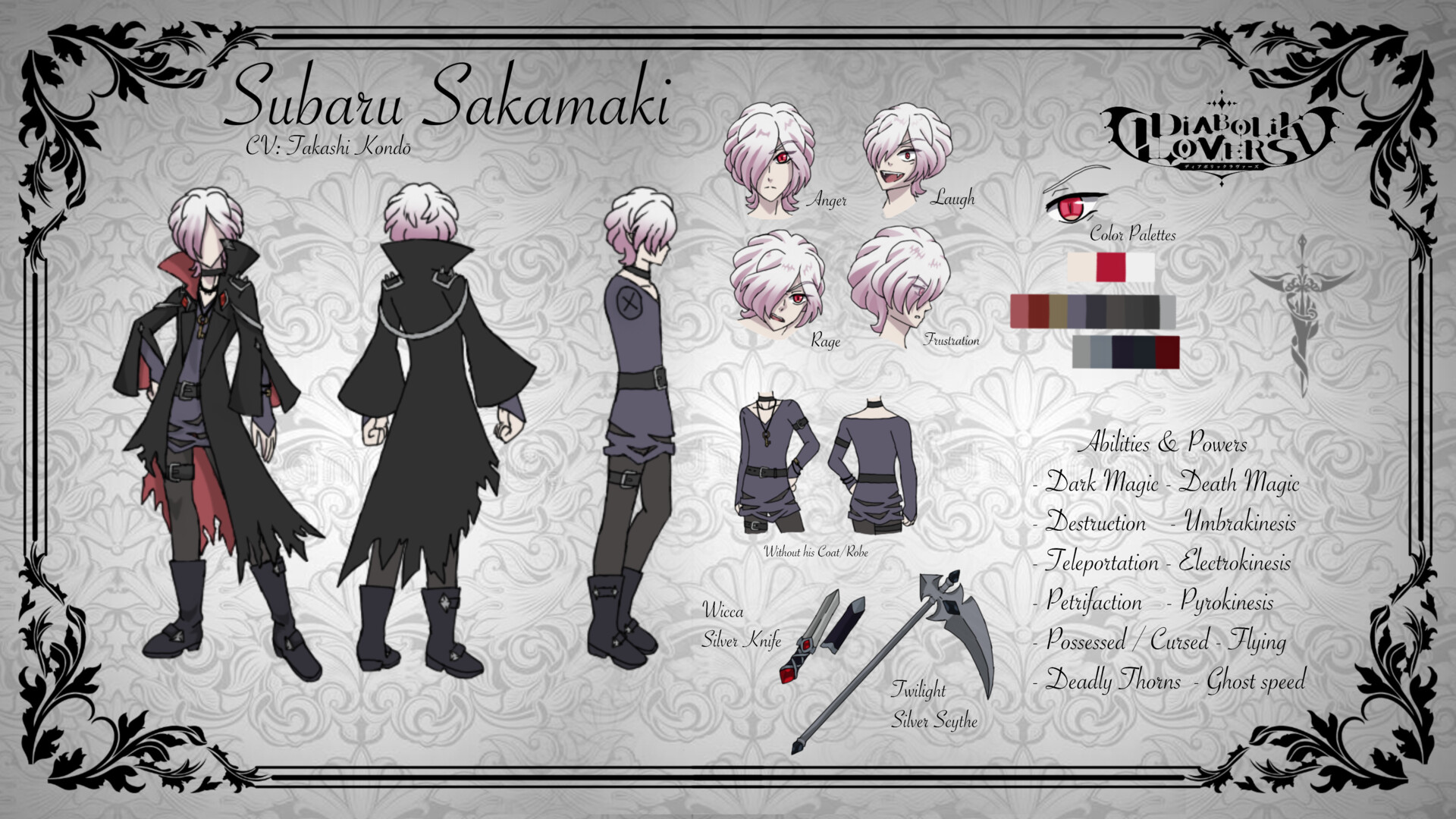 ArtStation - Subaru Sakamaki Reference Sheet