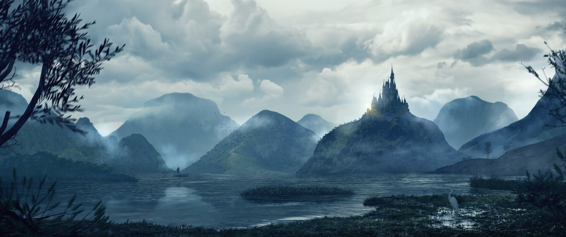 ArtStation - Castle - 2D Matte painting