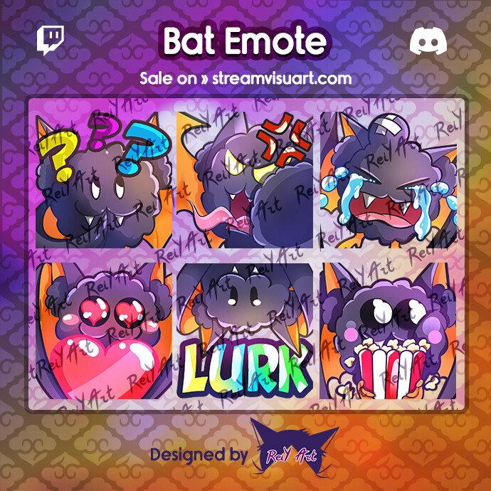 ArtStation - Bat Emote x6