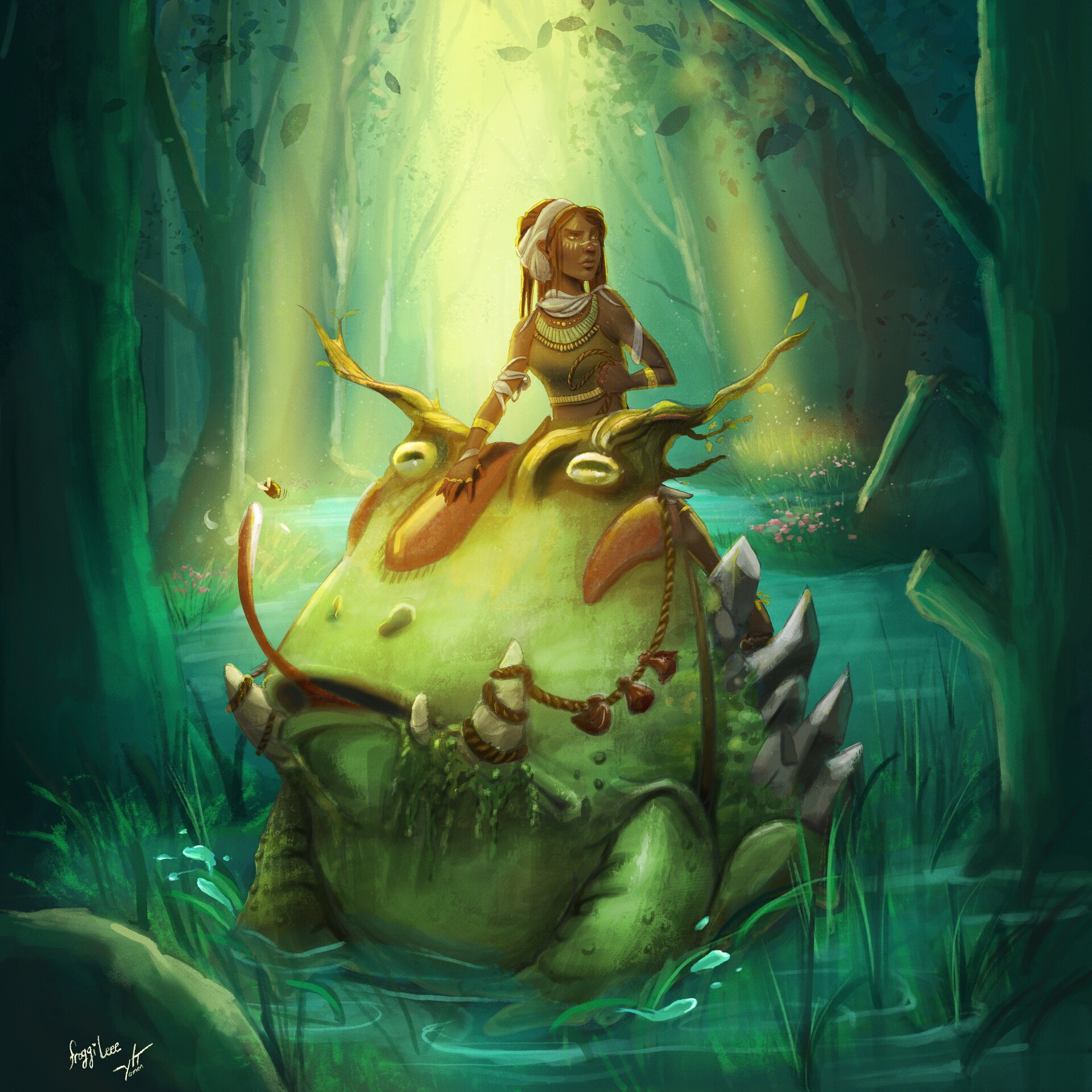 ArtStation - Shia & her pet Pdu