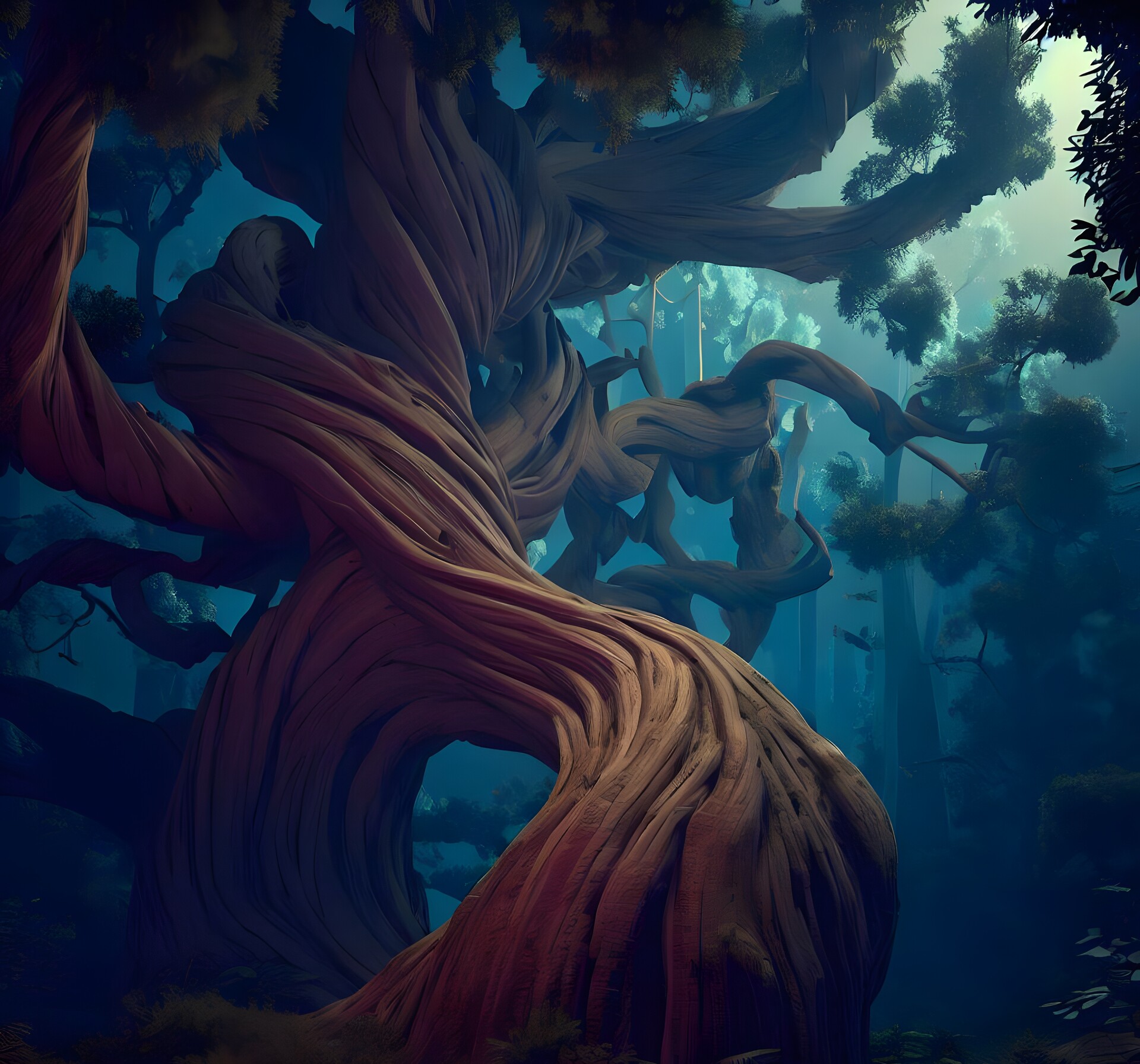 ArtStation - Stylized Fantasy trees.