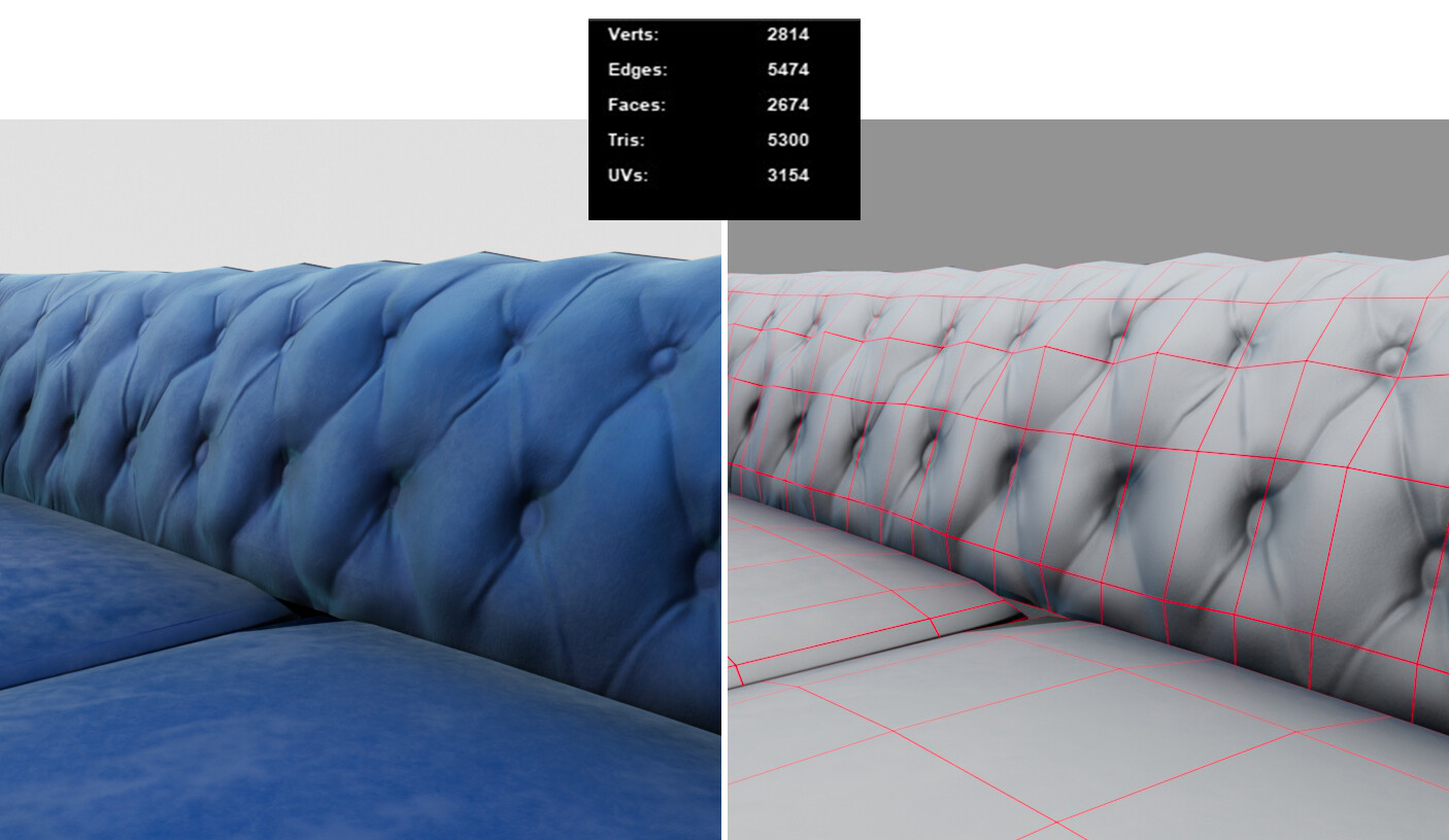 ArtStation - Low Poly Game Assets , reference from CLASSIC CHESTERFIELD ...