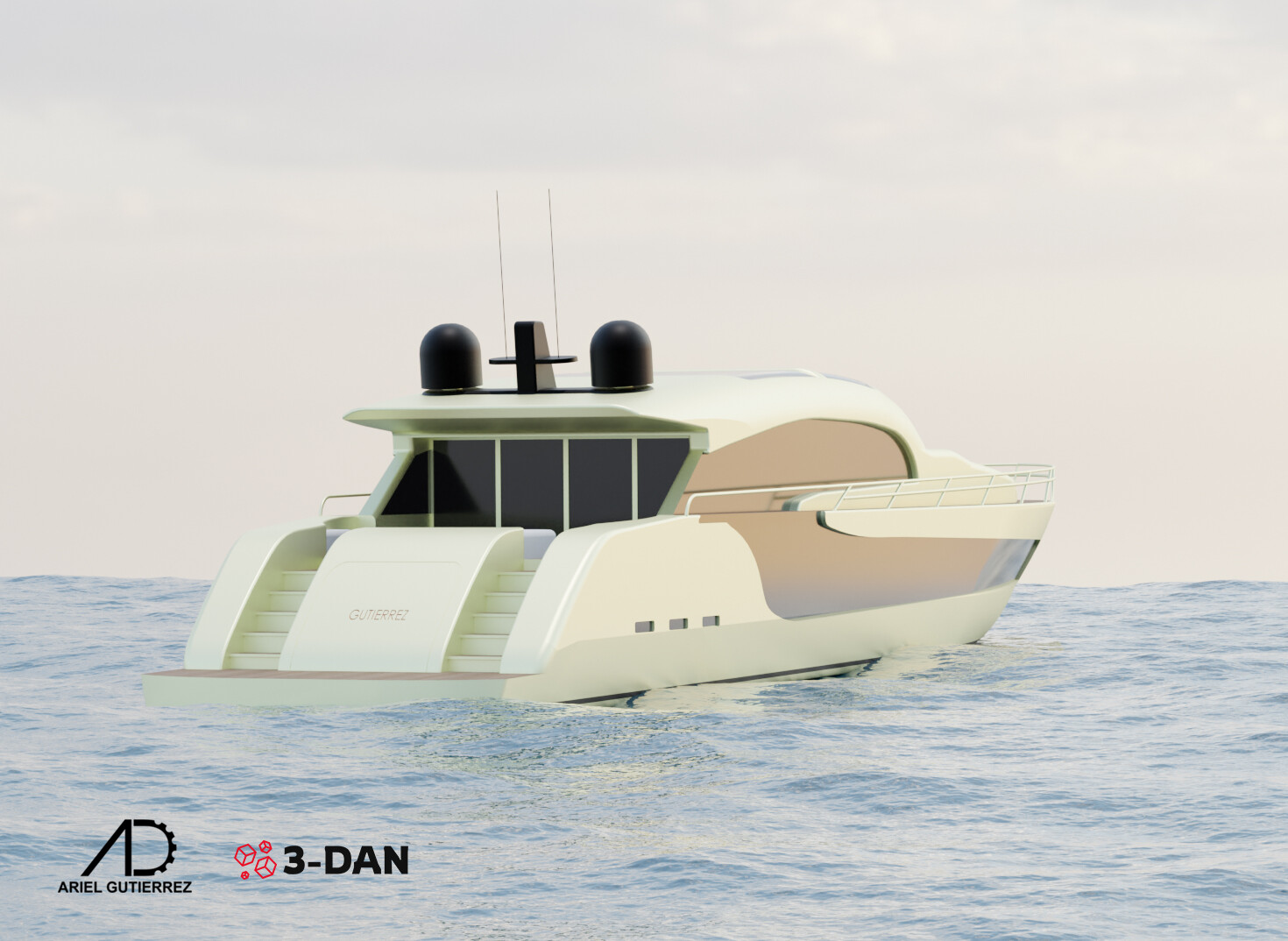 Ariel Gutierrez Gutierrez 32m Luxury Sport Yacht Full Project
