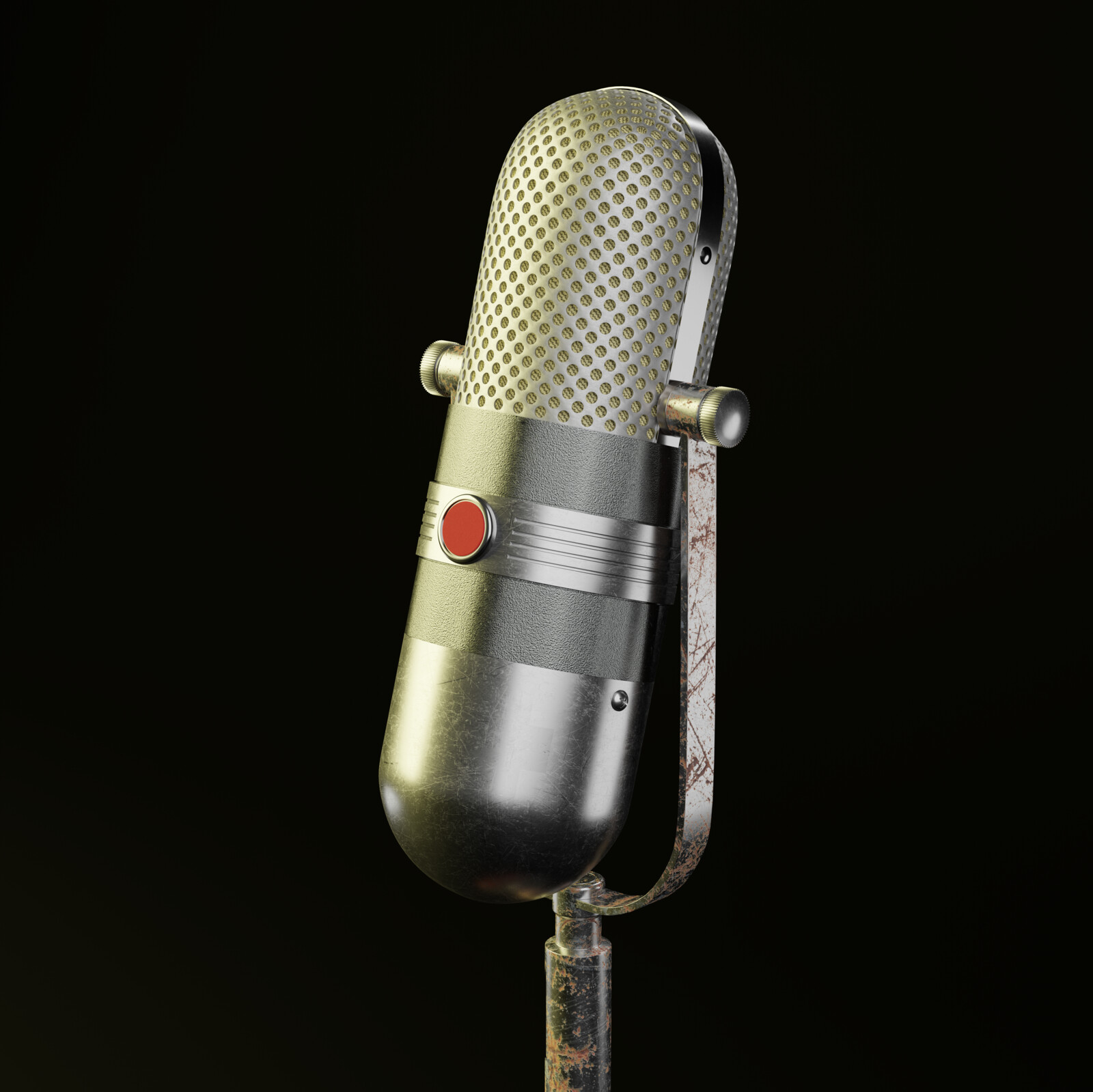 Lay3ks_3D - Bloodied vintage microphone