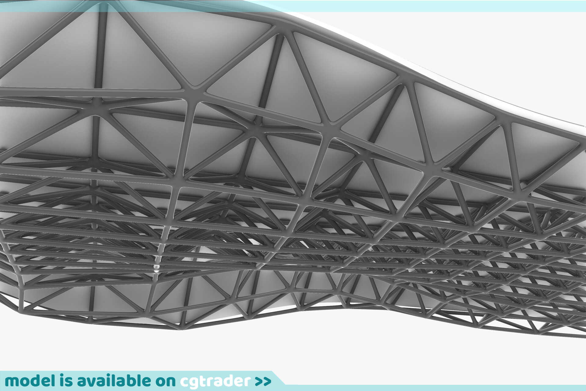 Ayman Ibrahim - Wavy Space Truss Ceiling (3D model)