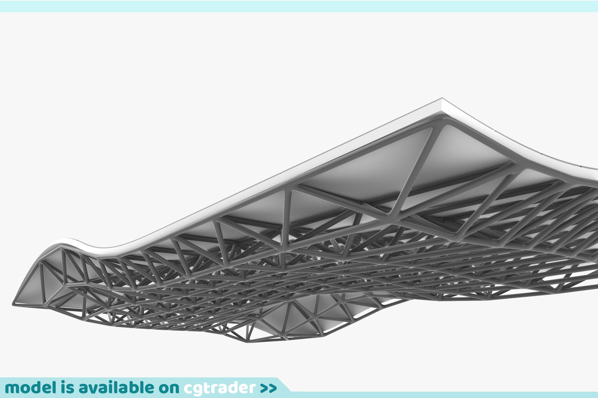 Ayman Ibrahim - Wavy Space Truss Ceiling (3D model)