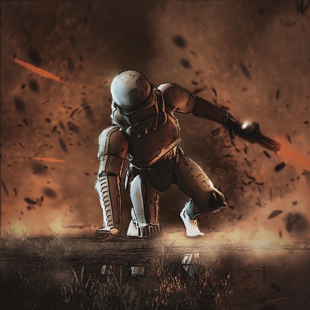 ArtStation - Rendering fanart Stormtrooper war