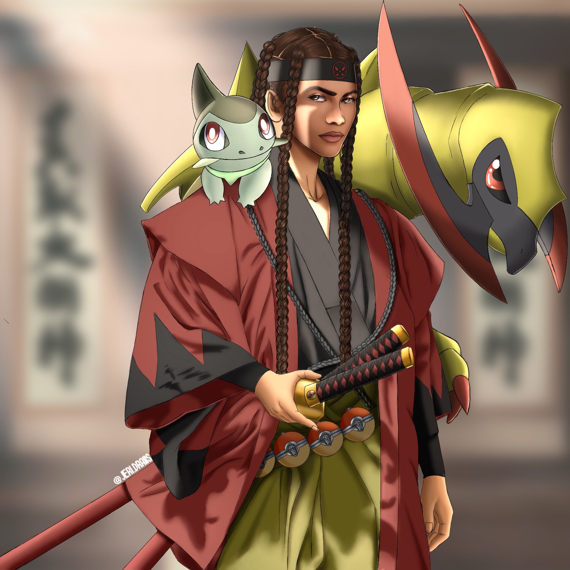 ArtStation - Draya the Draco Clan Leader (Legends Arceus OC)