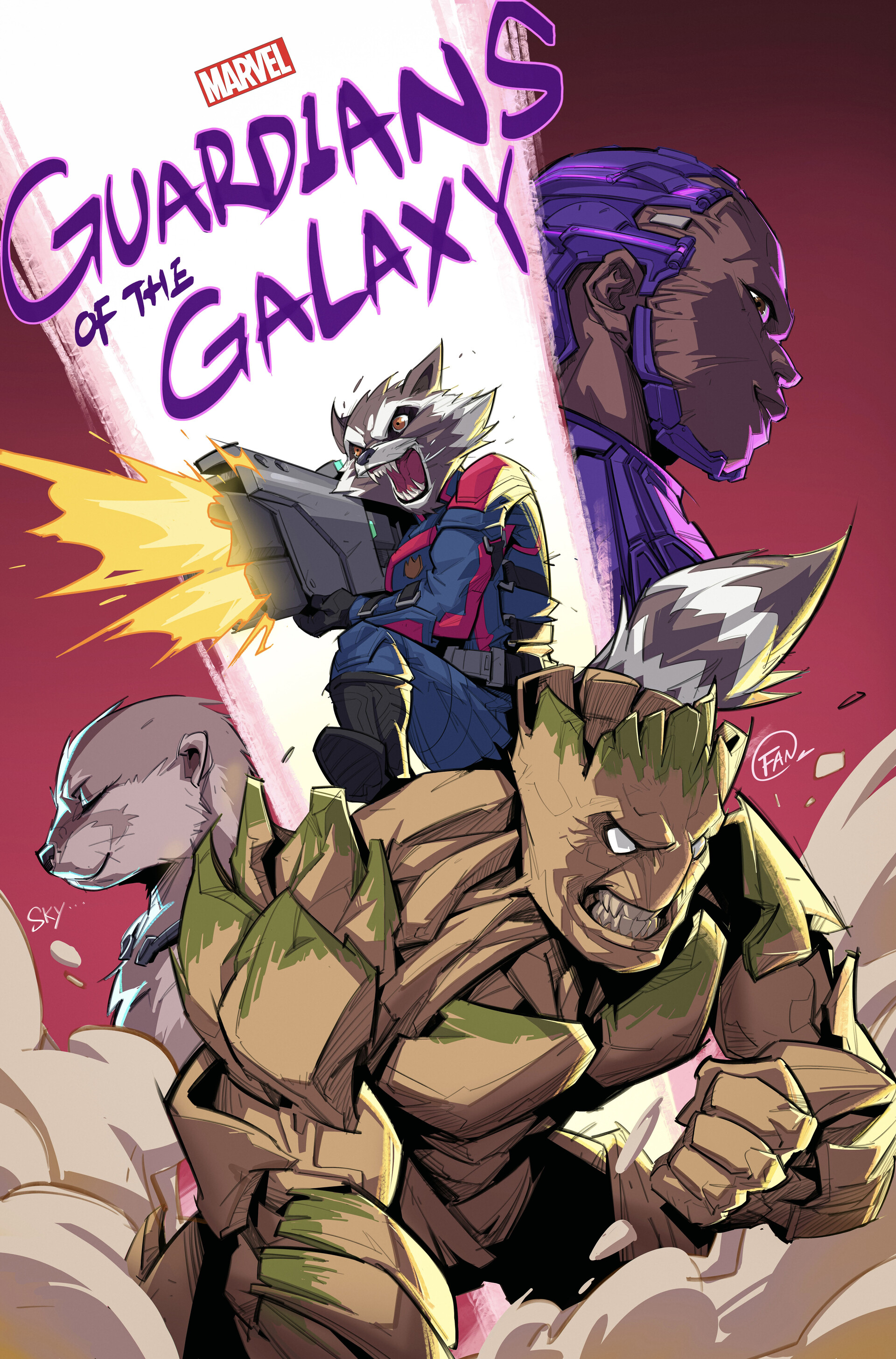 ArtStation - GUARDIANS OF THE GALAXY VOL 3 Cover MARVEL