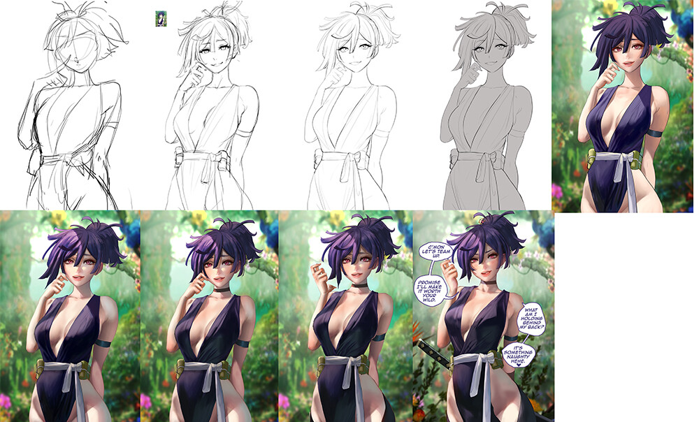 sakimi chan - yuzuriha tutorial