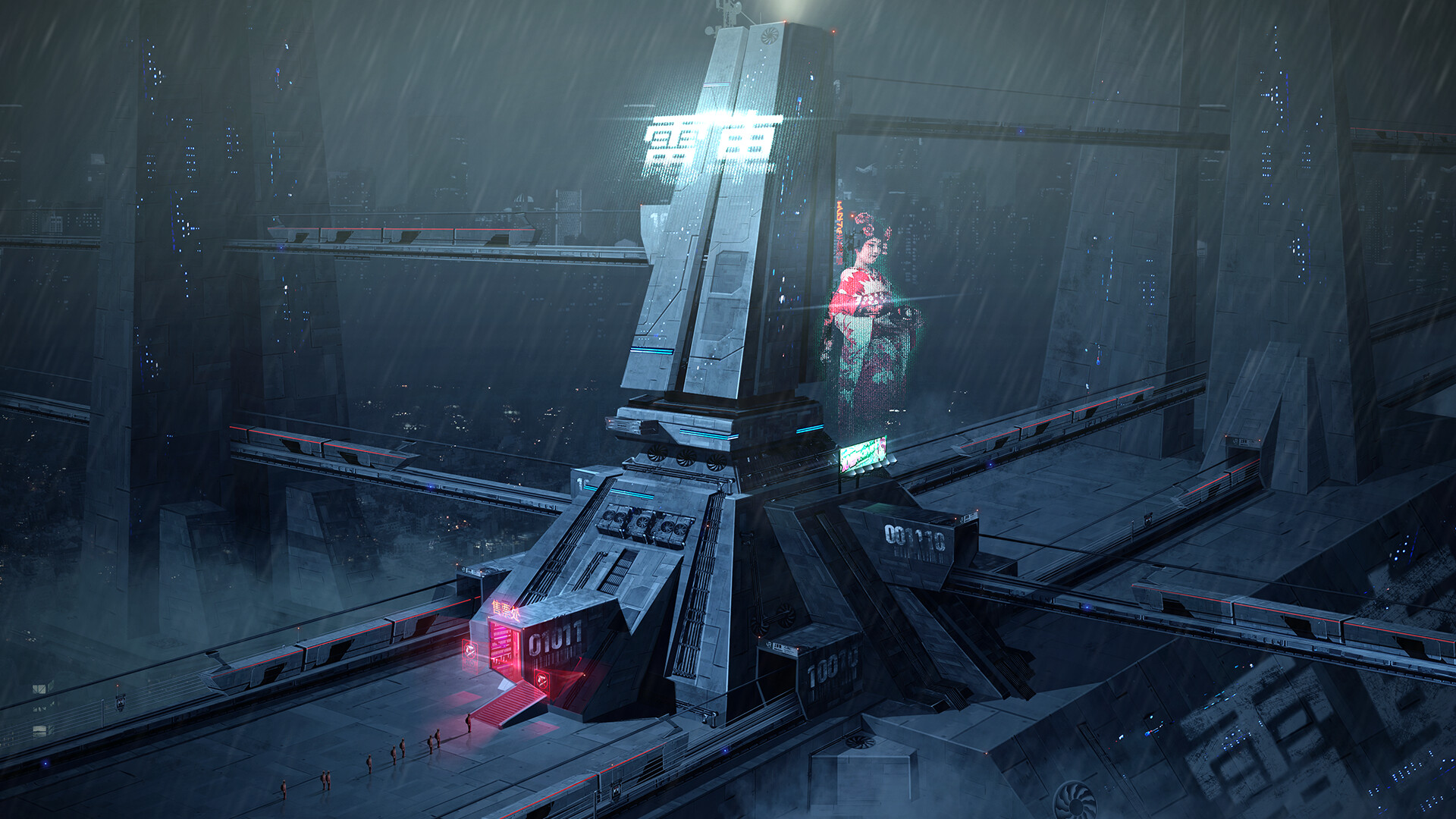 ArtStation - Cyberpunk Train Station 3.0