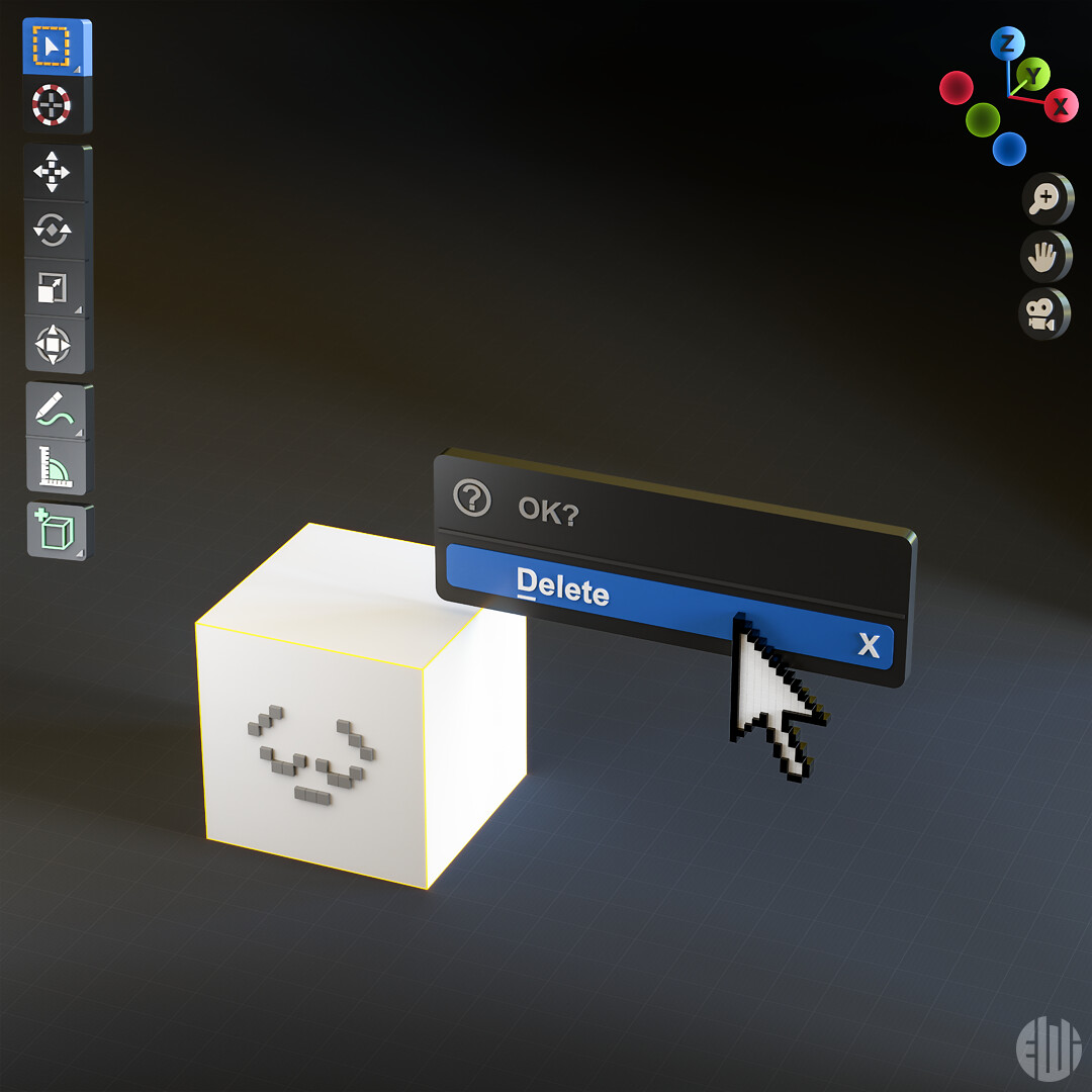 ArtStation - 3D Deleting Default Cube