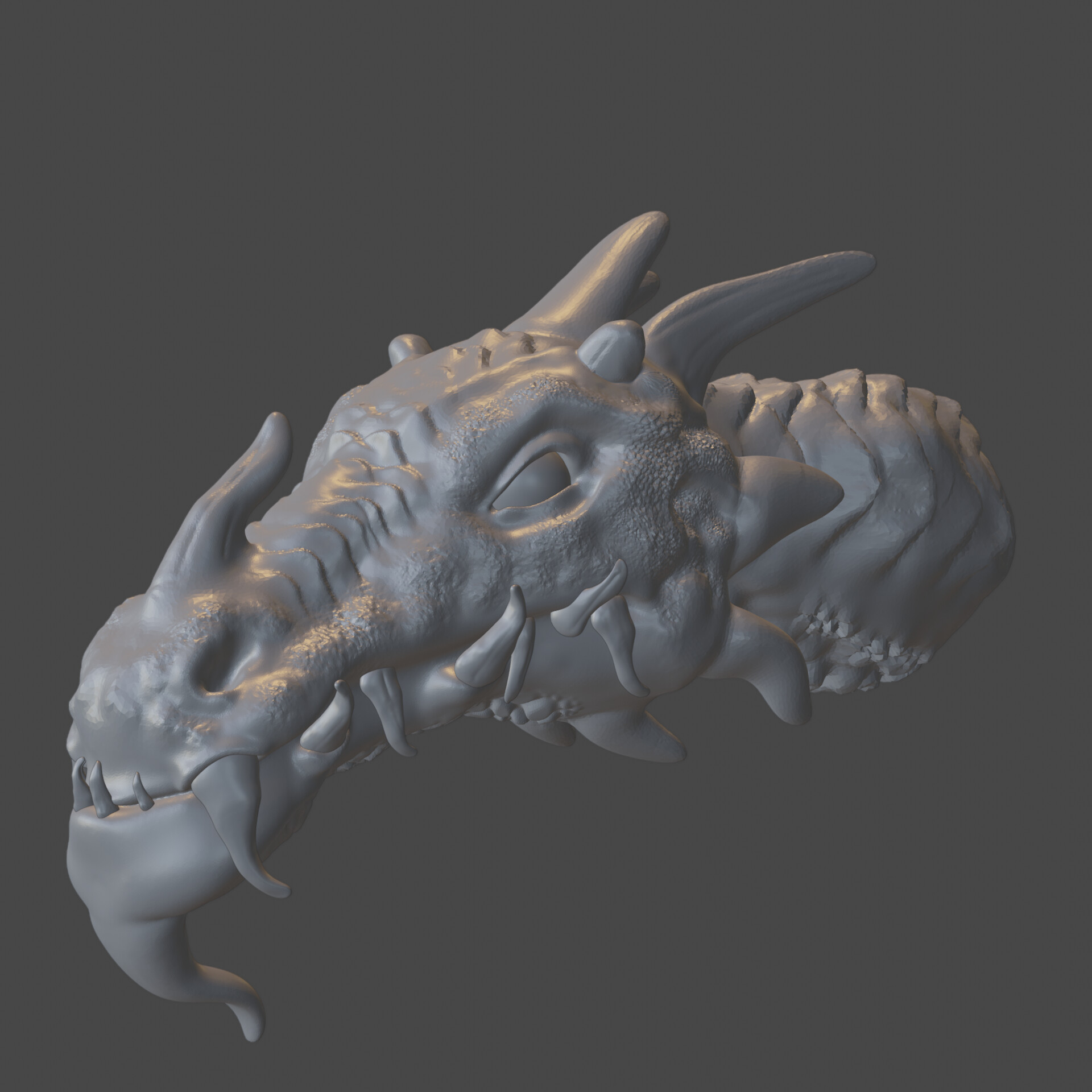 ArtStation - Dragon's Head sculpt