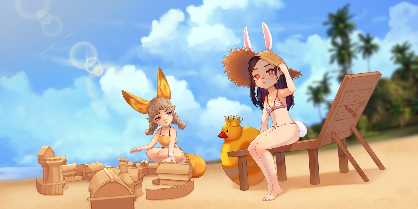 Helsiel - Fanart with elins for loading screen