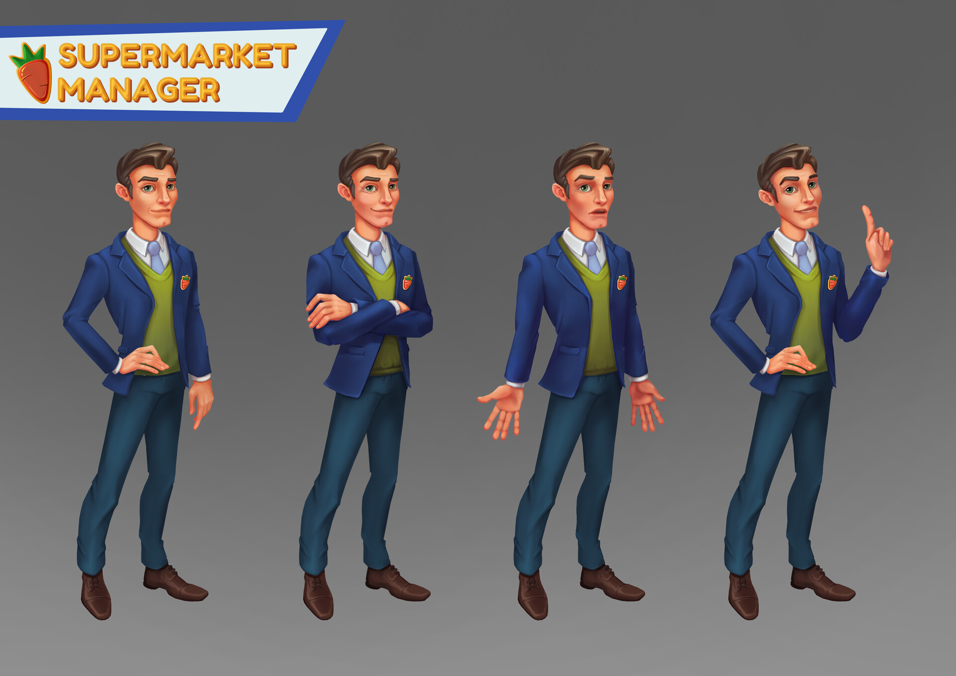 ArtStation - Supermarket director, сasual character creation