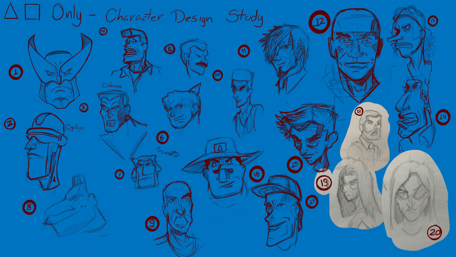 ArtStation - 20 Characters based on box/ triangle shapes [Character ...