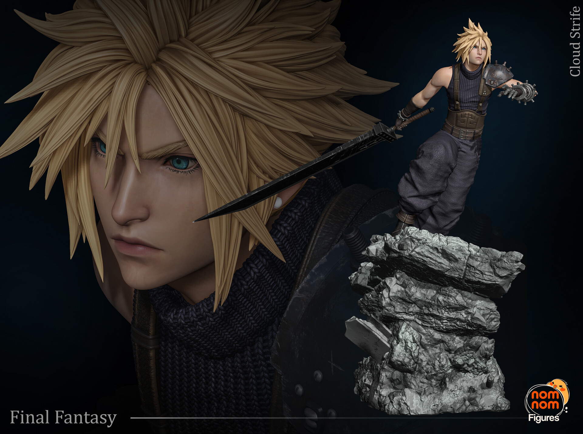 NomNom Figures - Cloud Strife- Final Fantasy VII