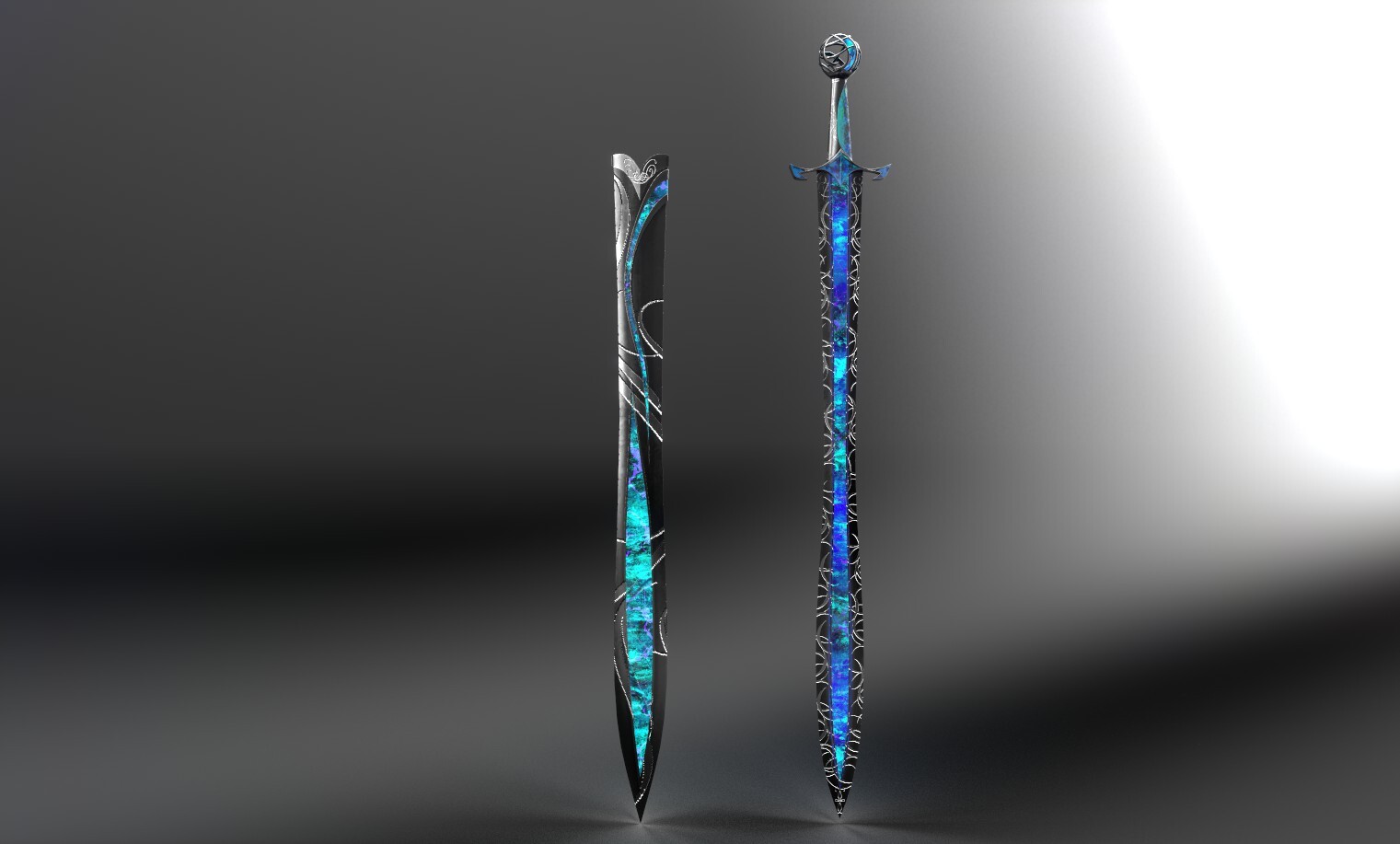 ArtStation - Substance Painter Renders Of My Sword & The Platform.
