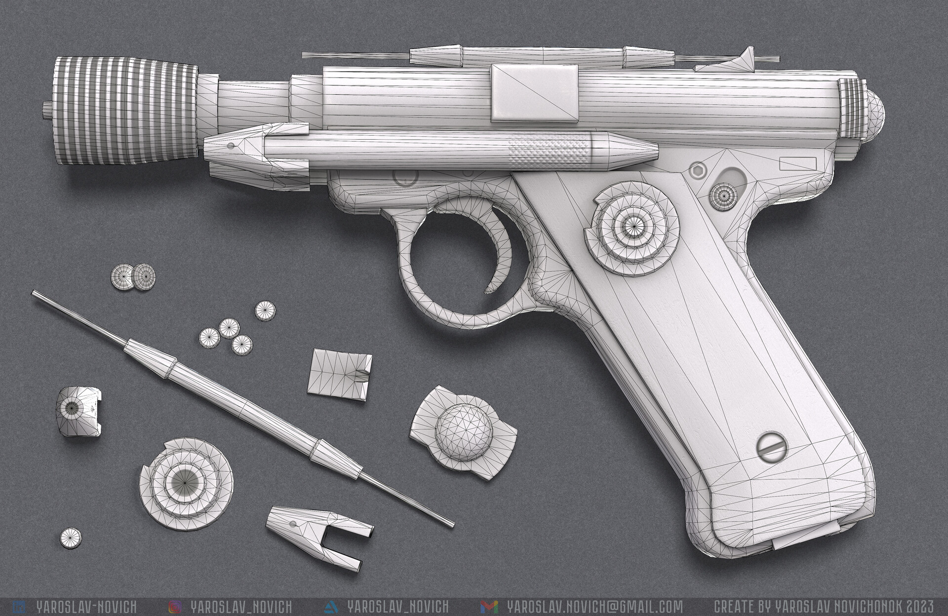 Yaroslav Novichonok - DT-12 Heavy Blaster Pistol Star Wars Gun