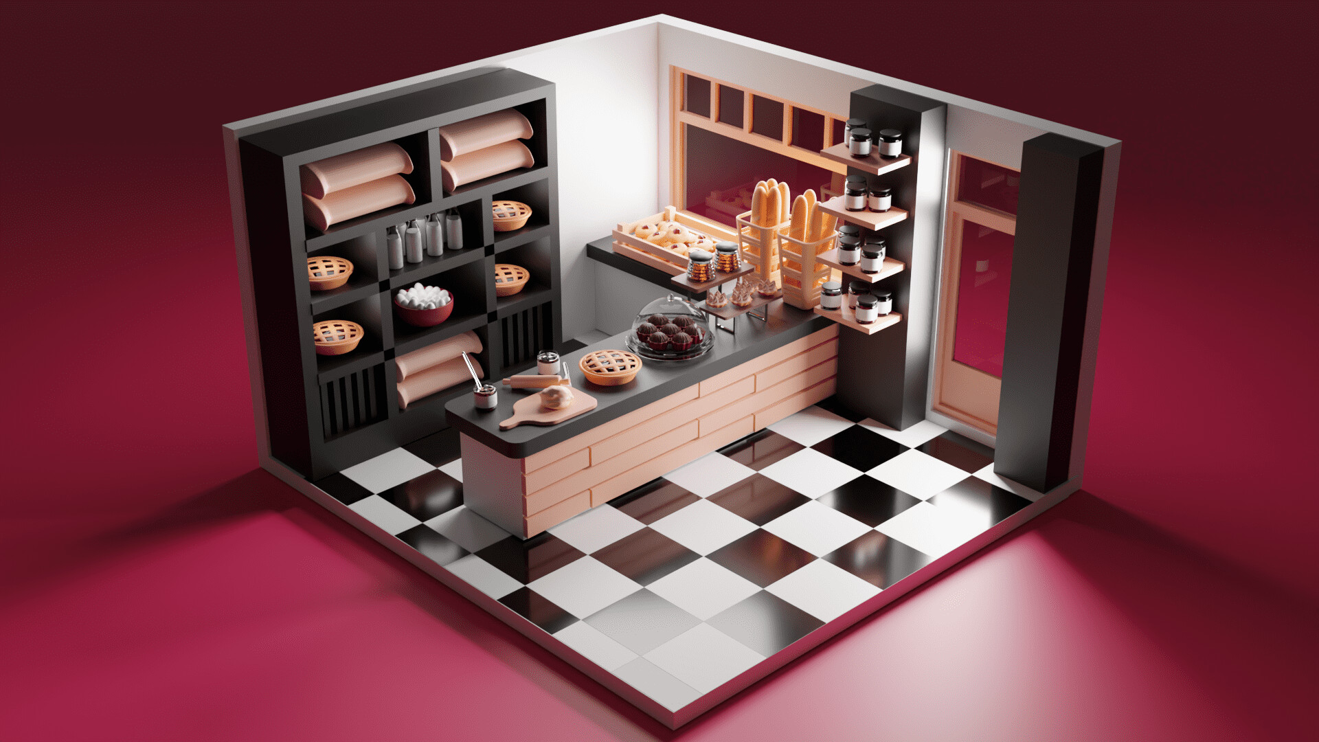 ArtStation - Bakery Diorama