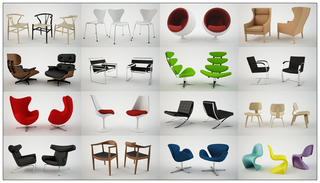 ArtStation - Low Poly Furniture Models