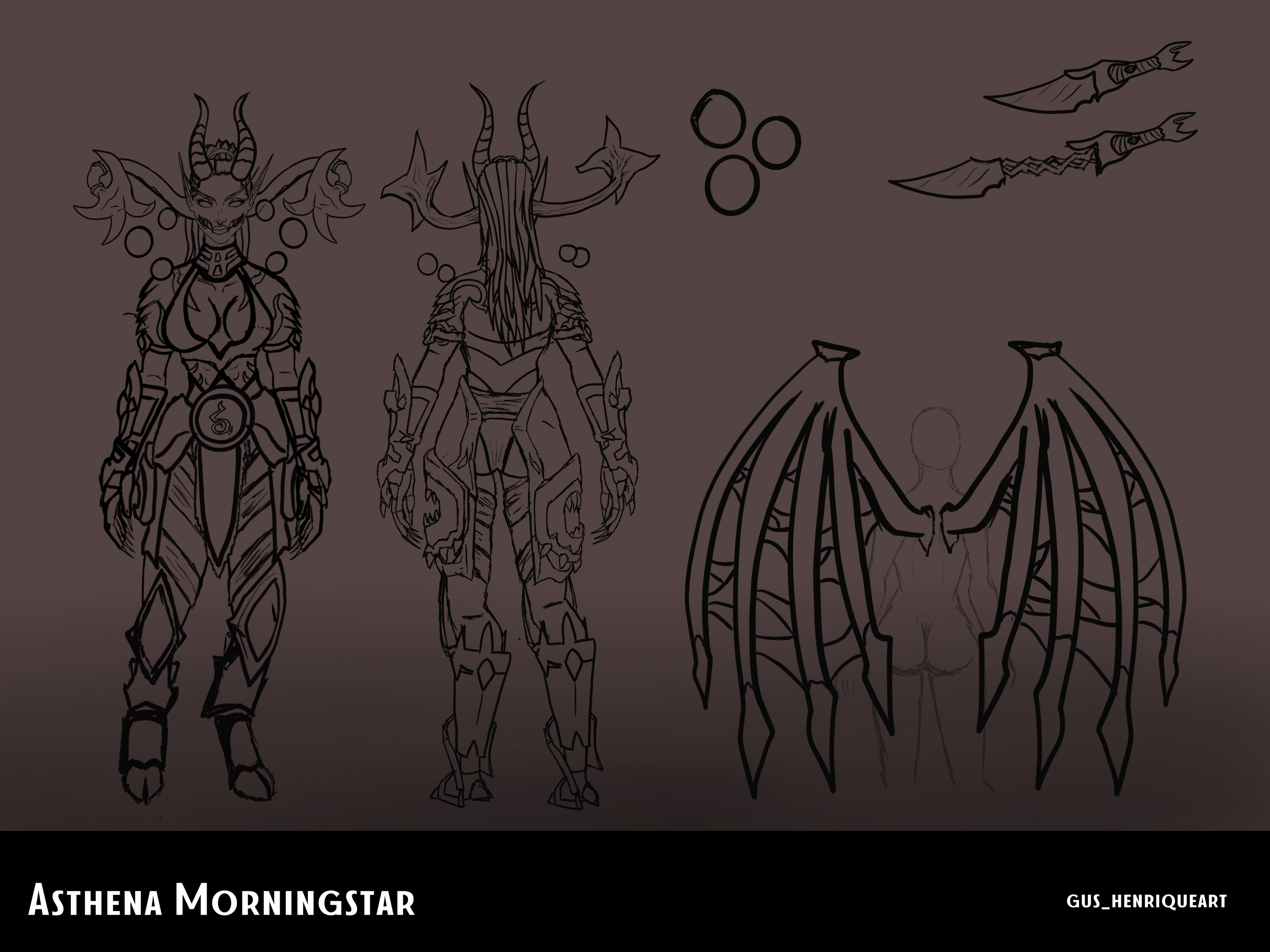 Gus Henrique - Asthena Morningstar Concept Art