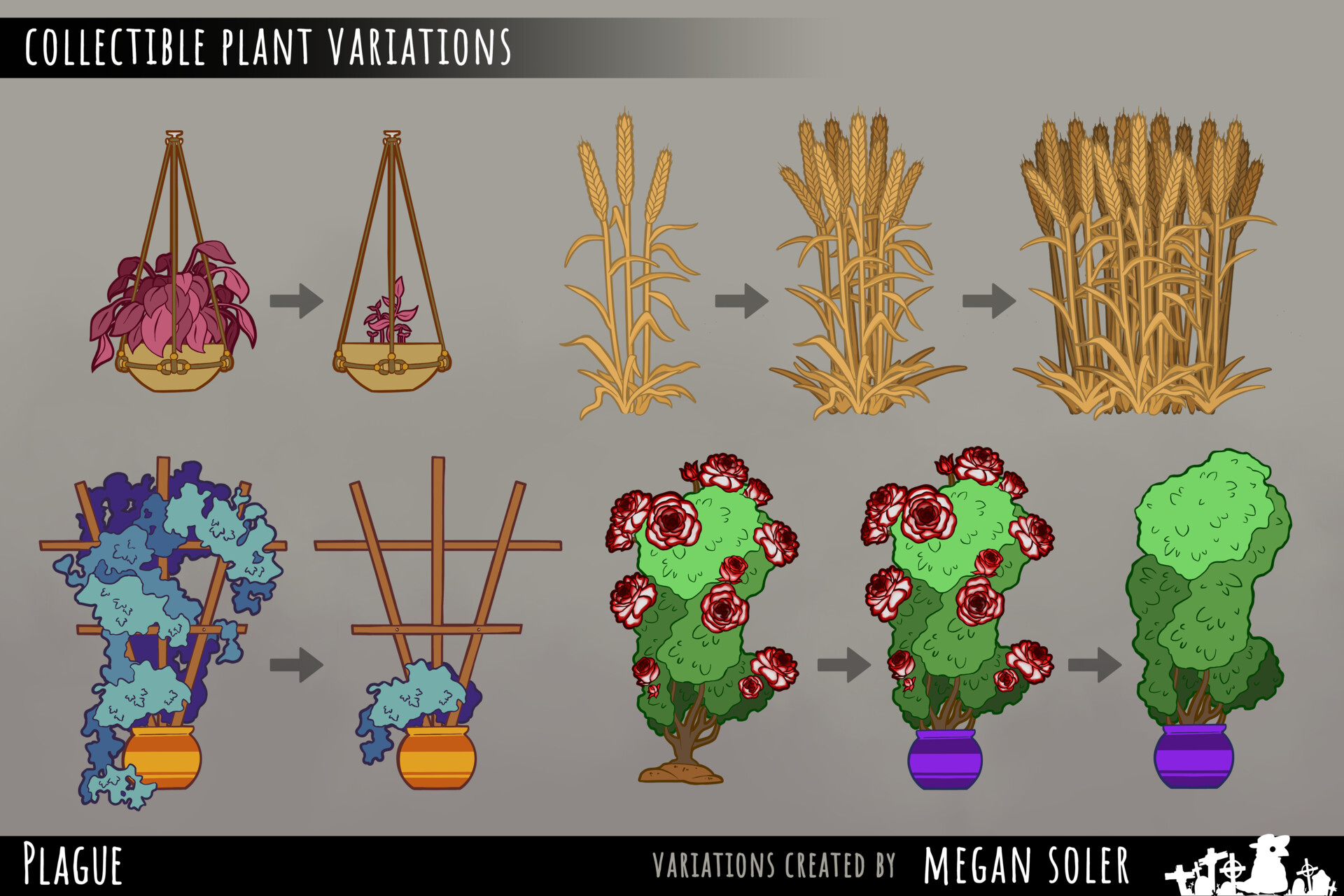 ArtStation - Collectible Plant Variations - Plague
