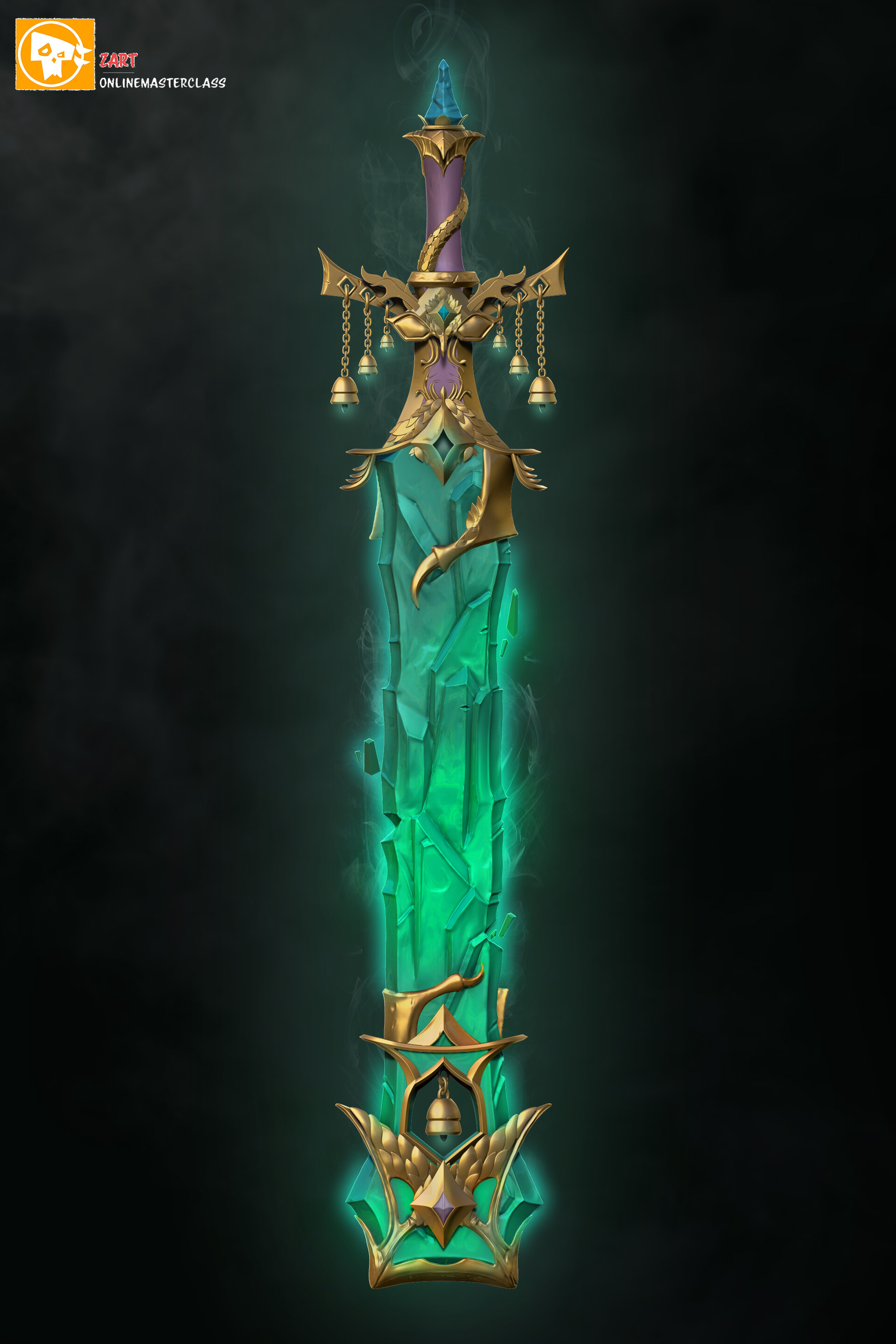 ArtStation - Stylized Crystal Sword