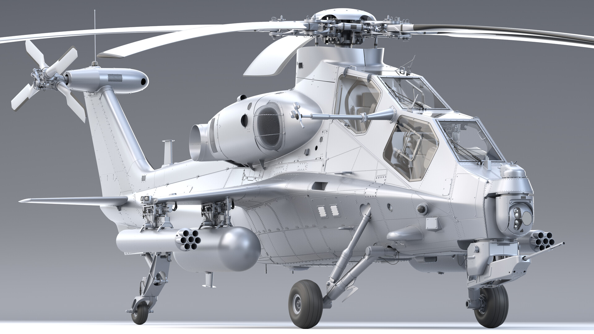 ArtStation - WZ-10 Helicopter