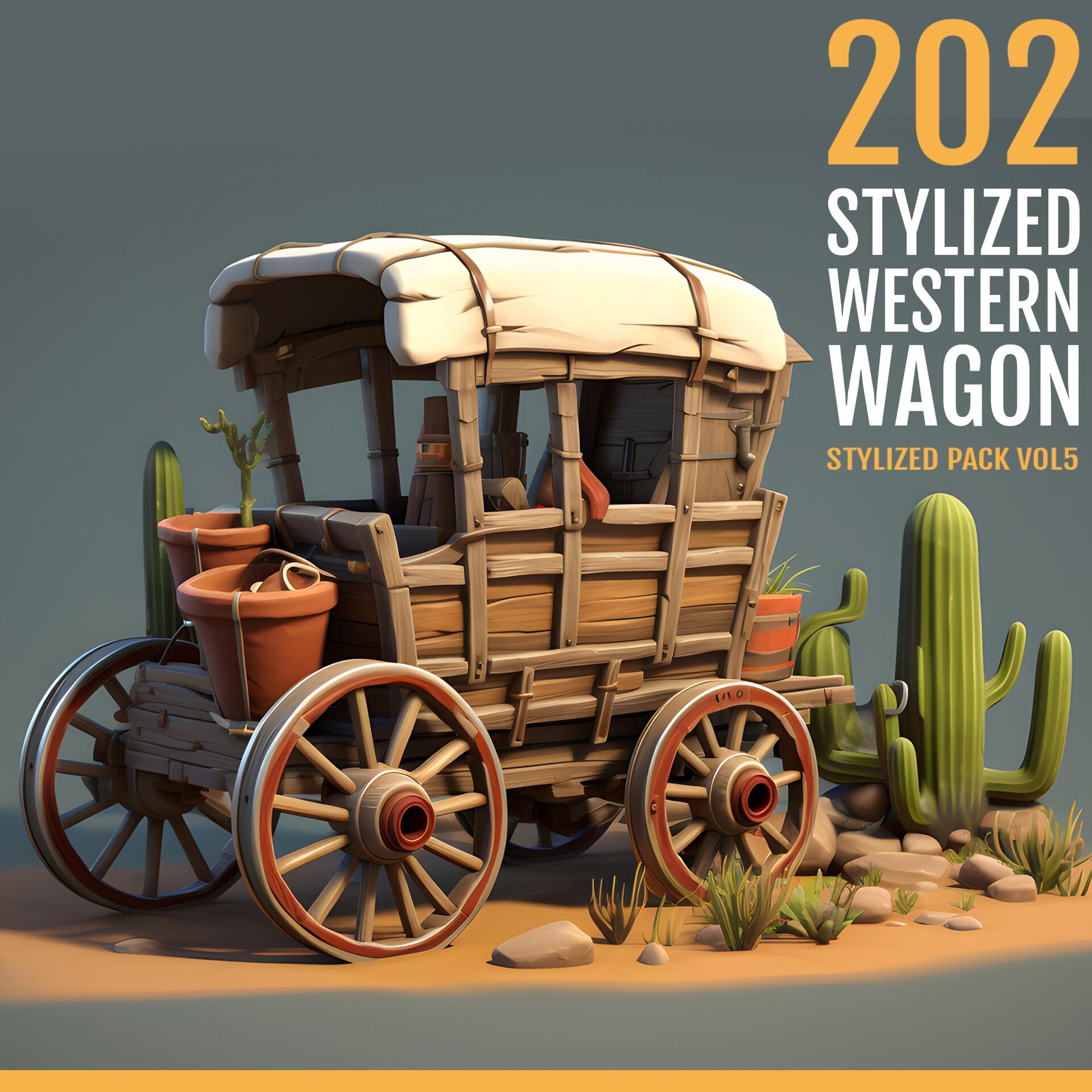 ArtStation - 202 Stylized Western Wagon References