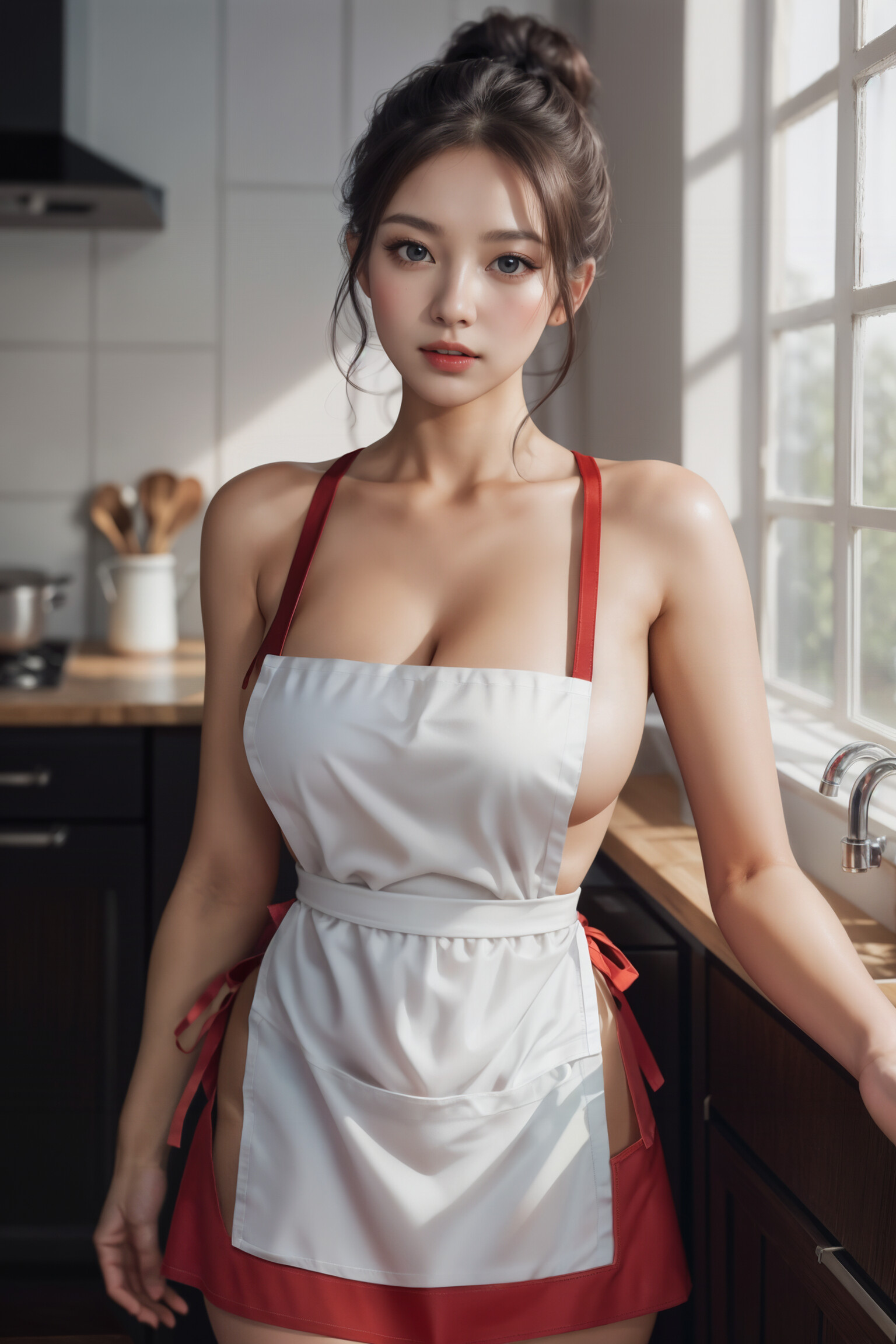 兮艺 - 4K AI, Kitchen, Apron, Magazine, Lookbook Model