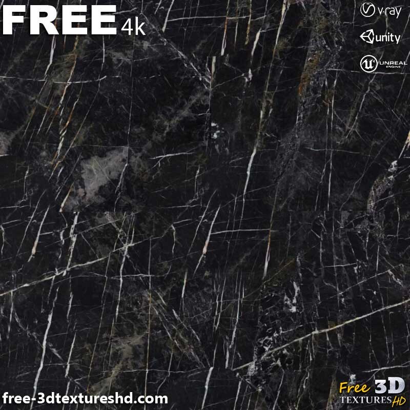 PBR Textures Free Download - Black Yellow Marble PBR Texture in High ...