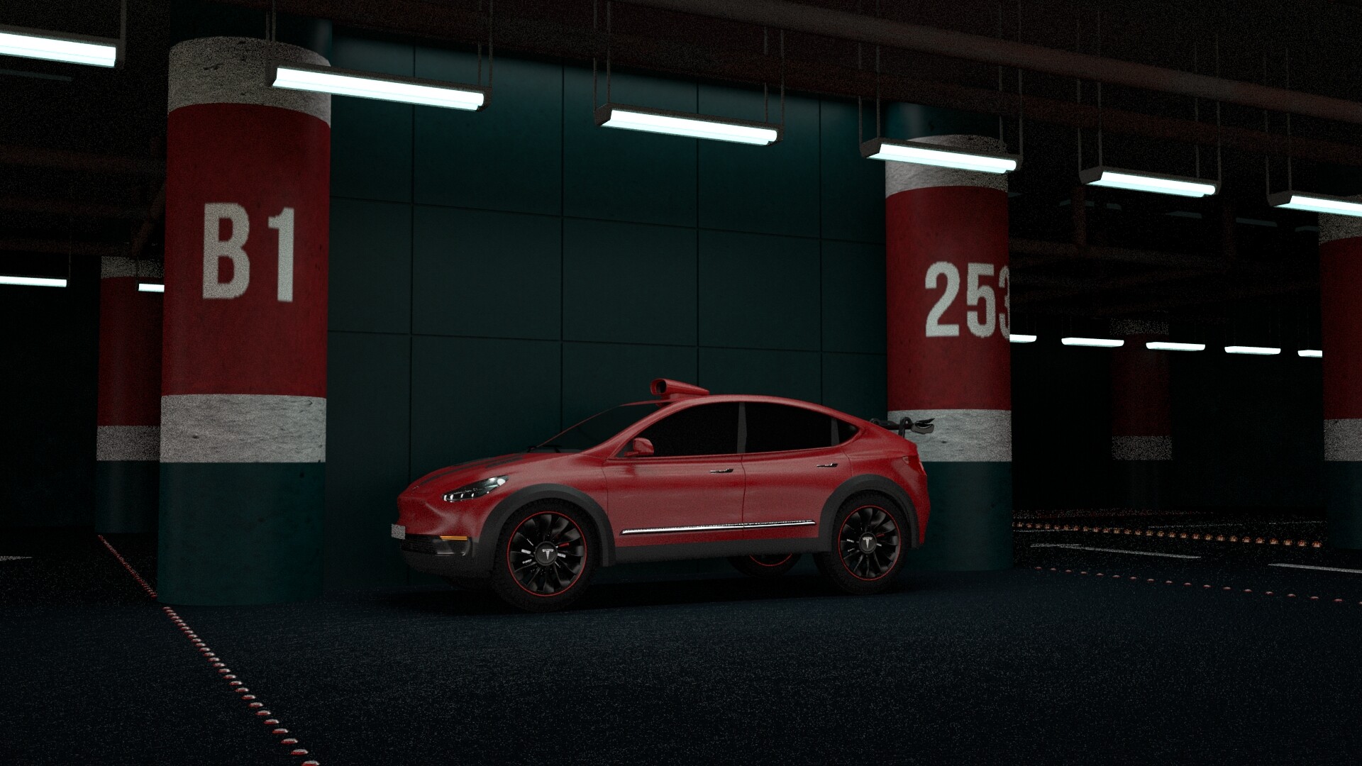 ArtStation - Tesla car