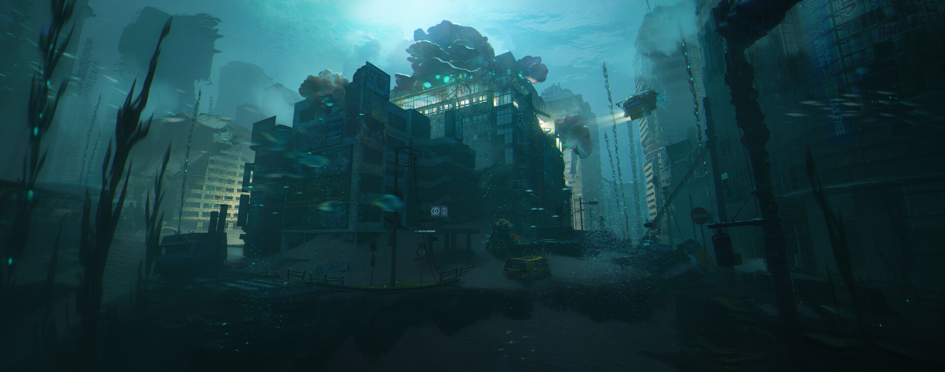 ArtStation - 海底城市 underwater city